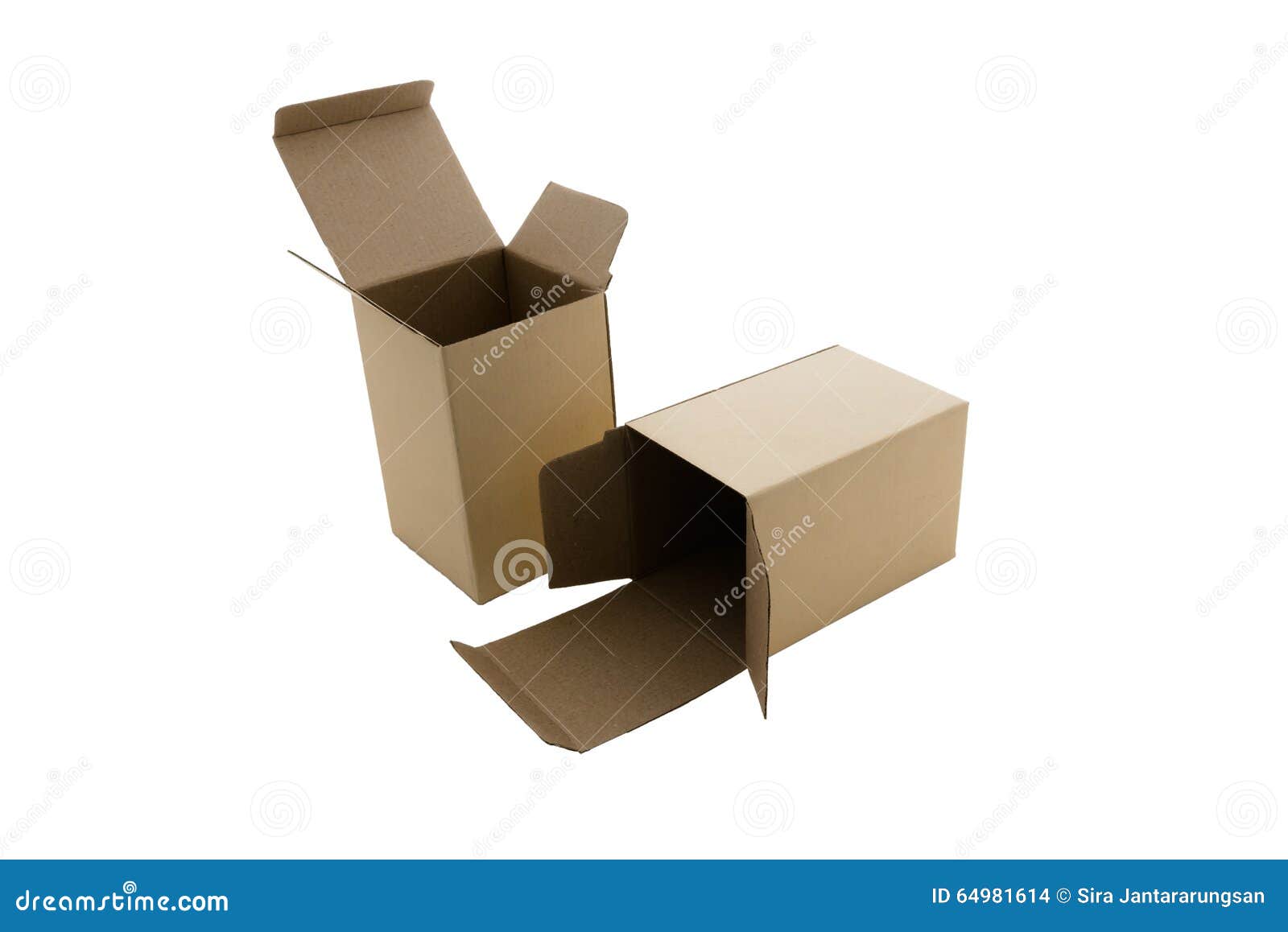 Open Cardboard Box Isolated on a White Stock Photo - Image of delivery ...
