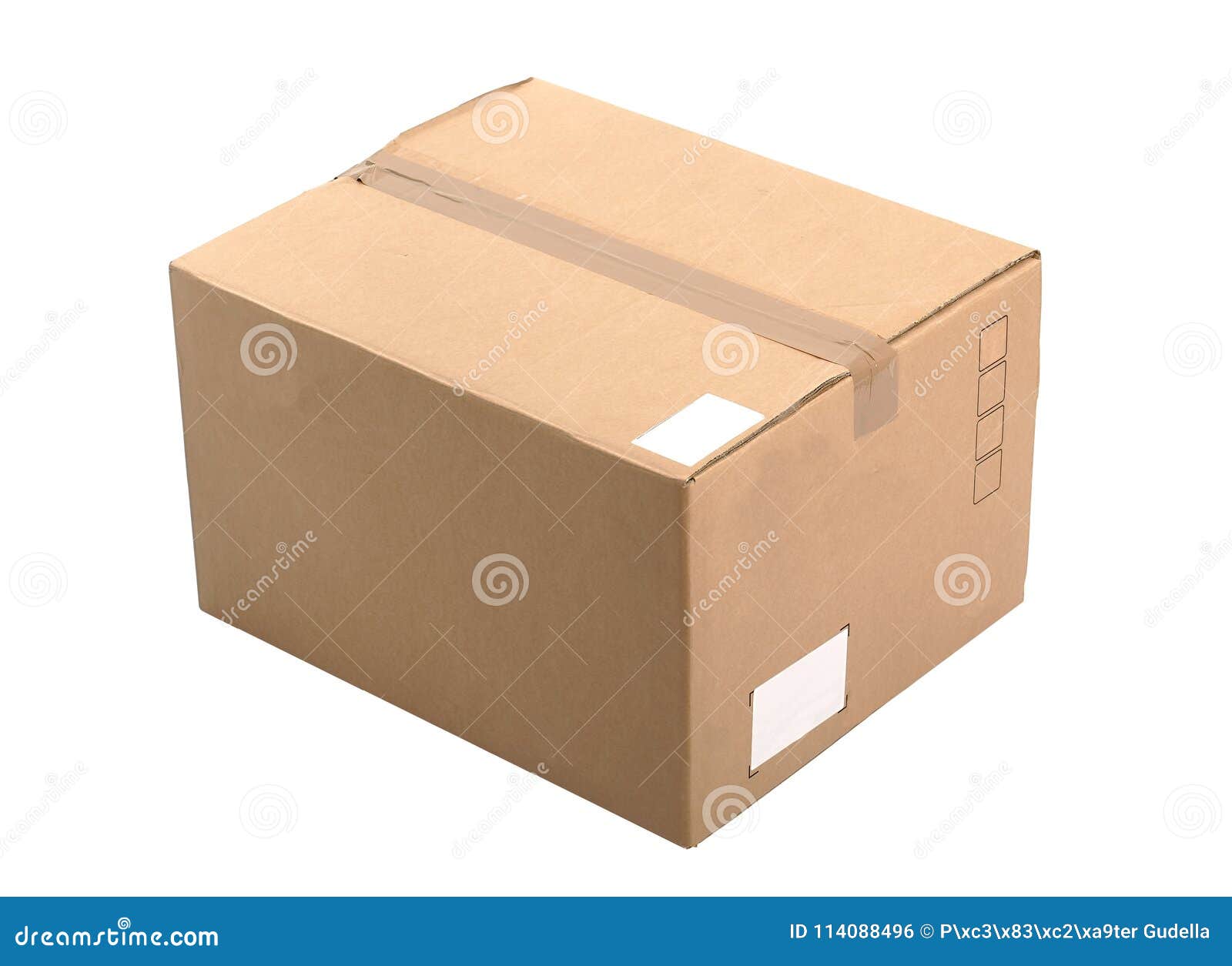 Unopened Cardboard Box stock photo. Image of parcel - 114088496