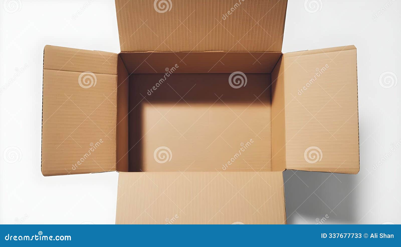 Open Cardboard Box Mockup Empty Box Product Packaging Shipping Box ...