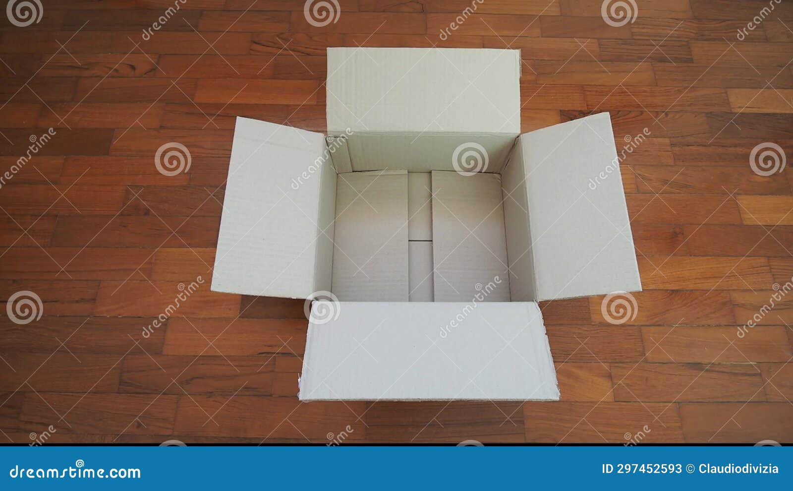 Open cardboard box stock video. Video of parcel, brown - 297452593