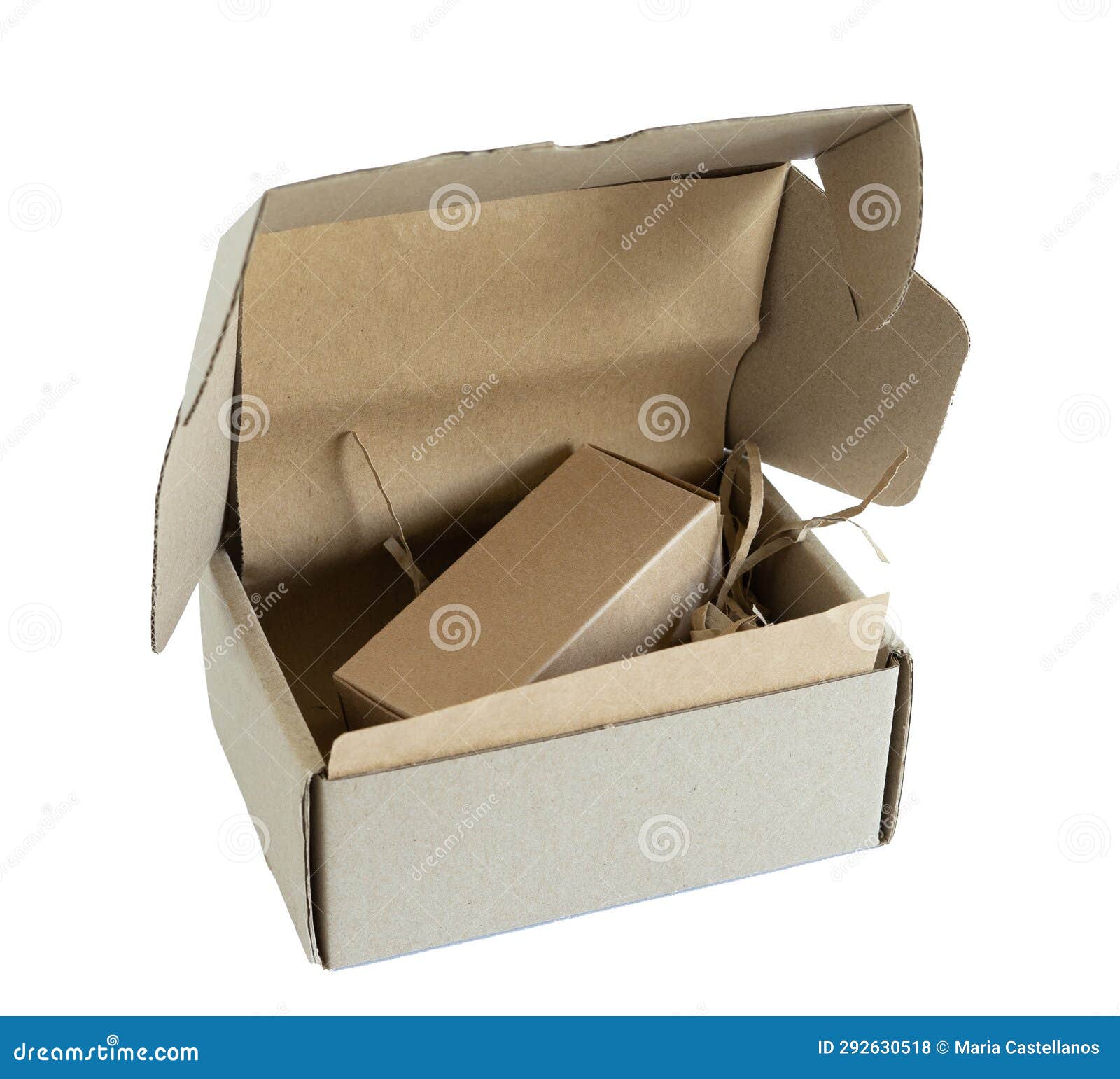 Open Cardboard Box. Packaging Stock Photo - Image of open, blank: 292630518