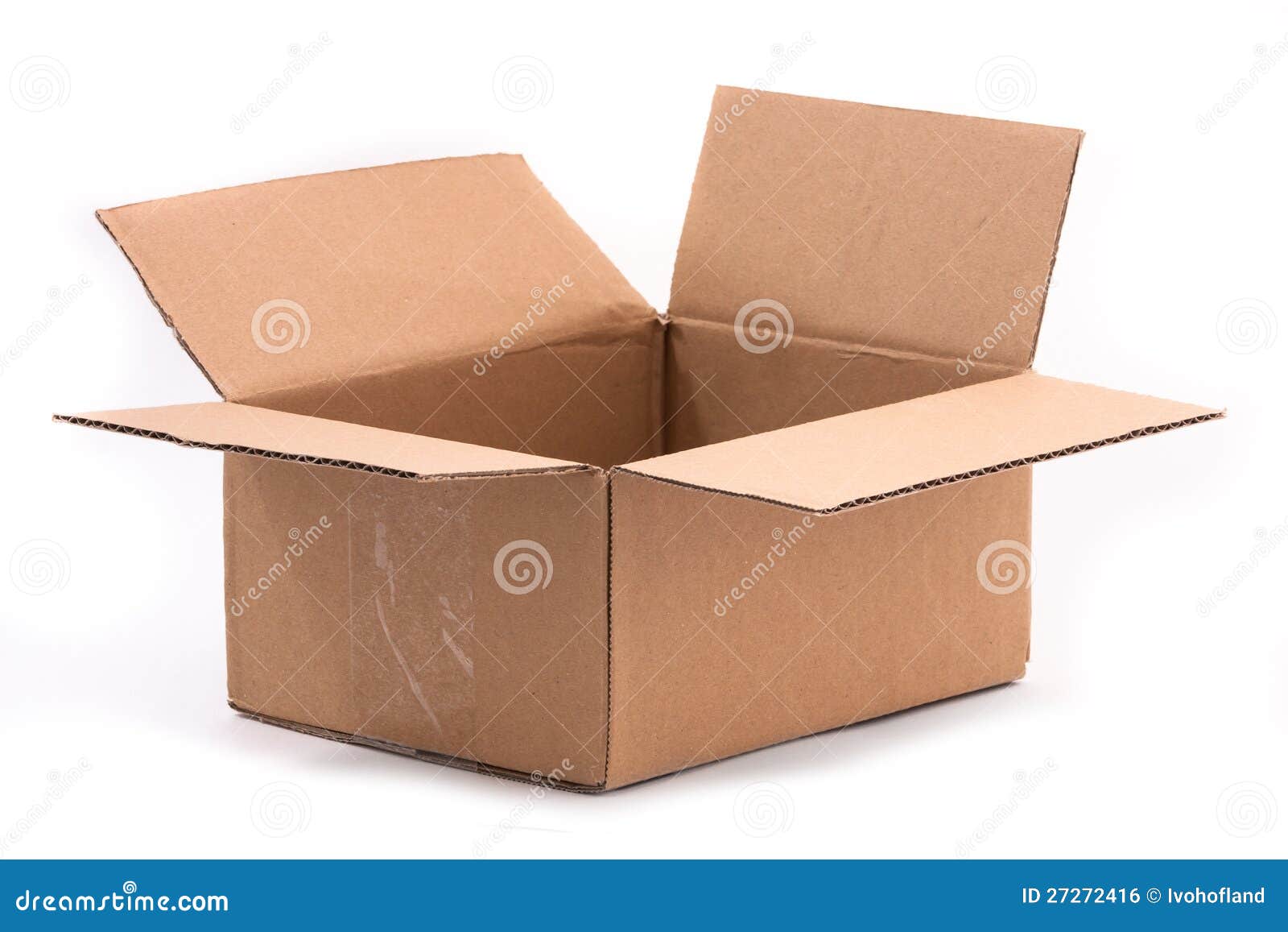 Open Cardboard Box With Folded Flaps Royalty-Free Stock Photography ...