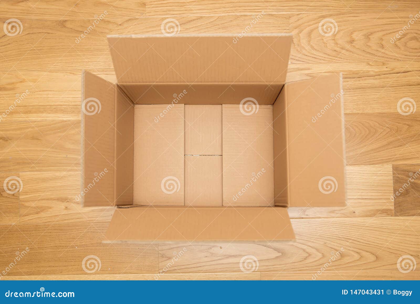 Open Cardboard Box, Ready for Transport Stock Image - Image of blank ...