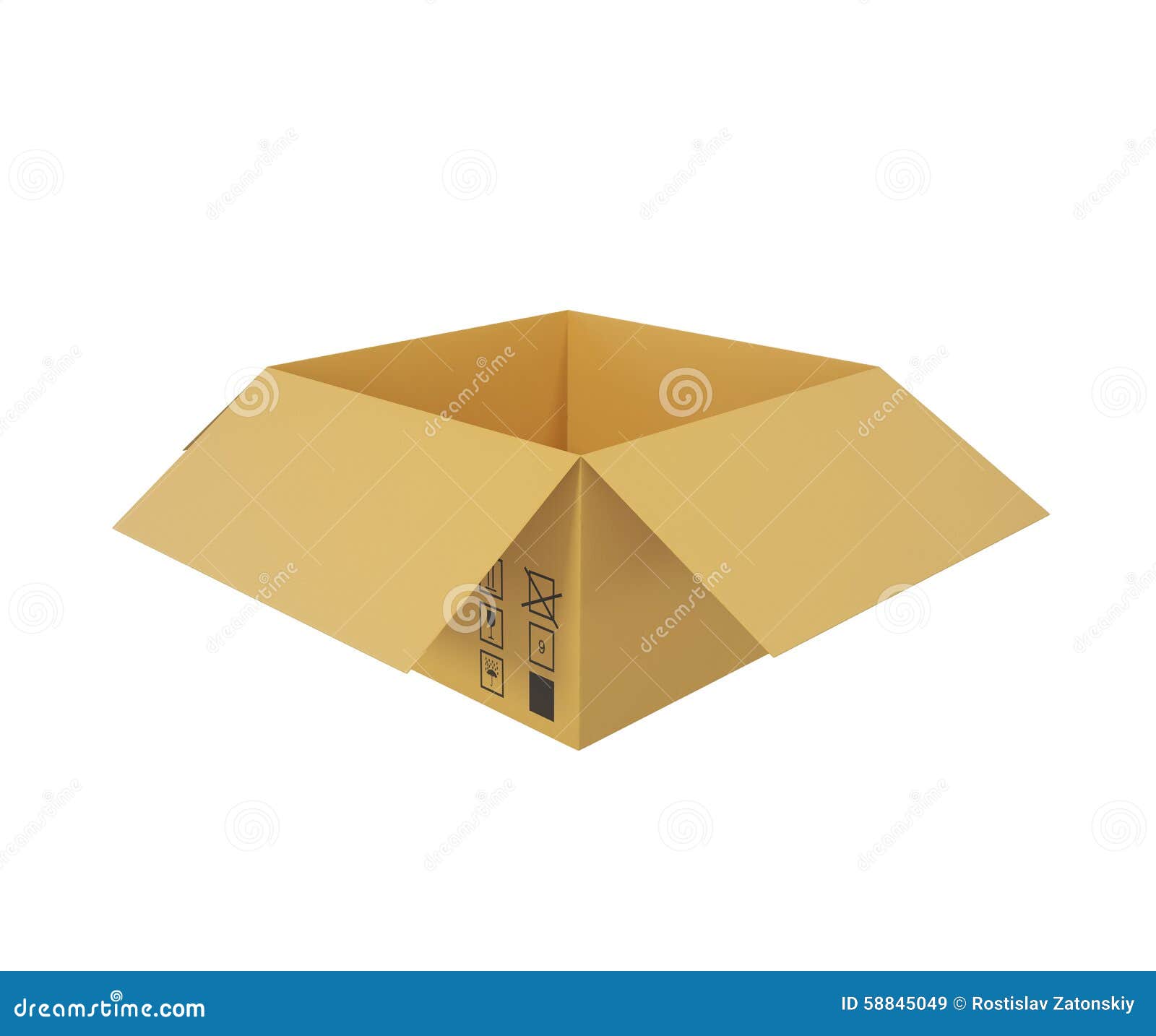 Open Cardboard Box for Shipping Goods Stock Image - Image of open, card ...