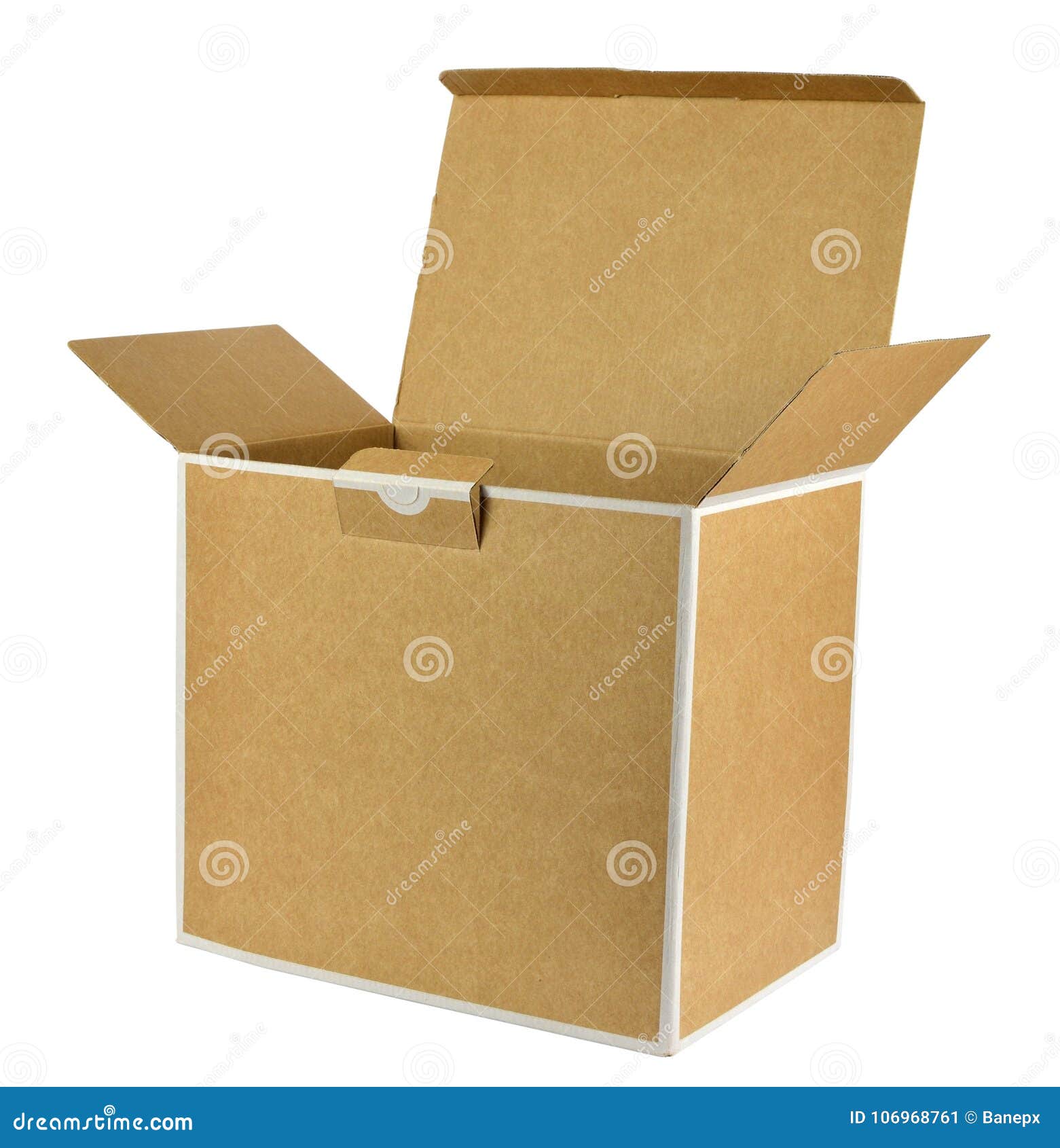 Open cardboard box stock image. Image of isolated, closed - 106968761