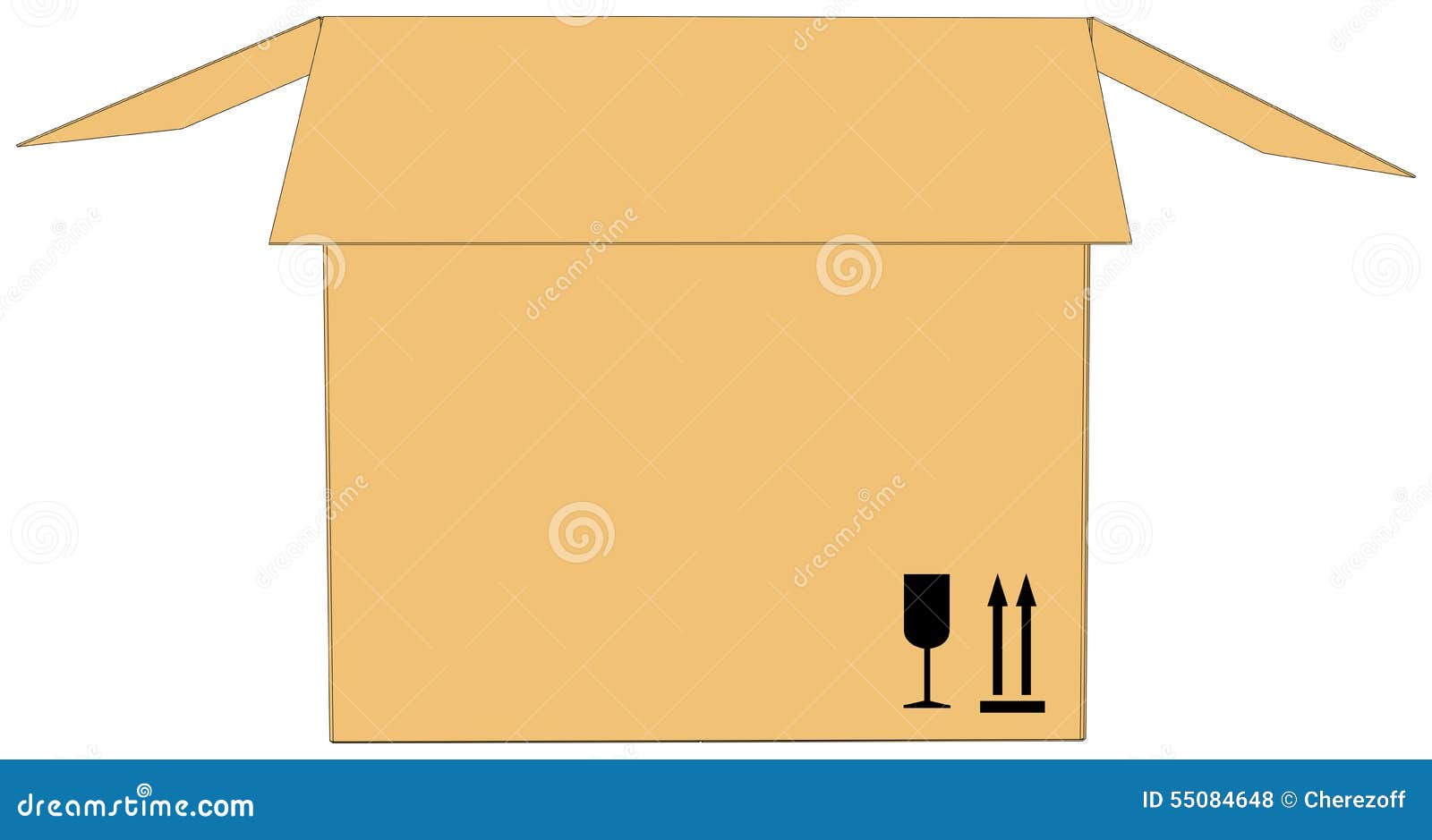 Open Cardboard Box. Vector Illustration Stock Vector - Illustration of ...