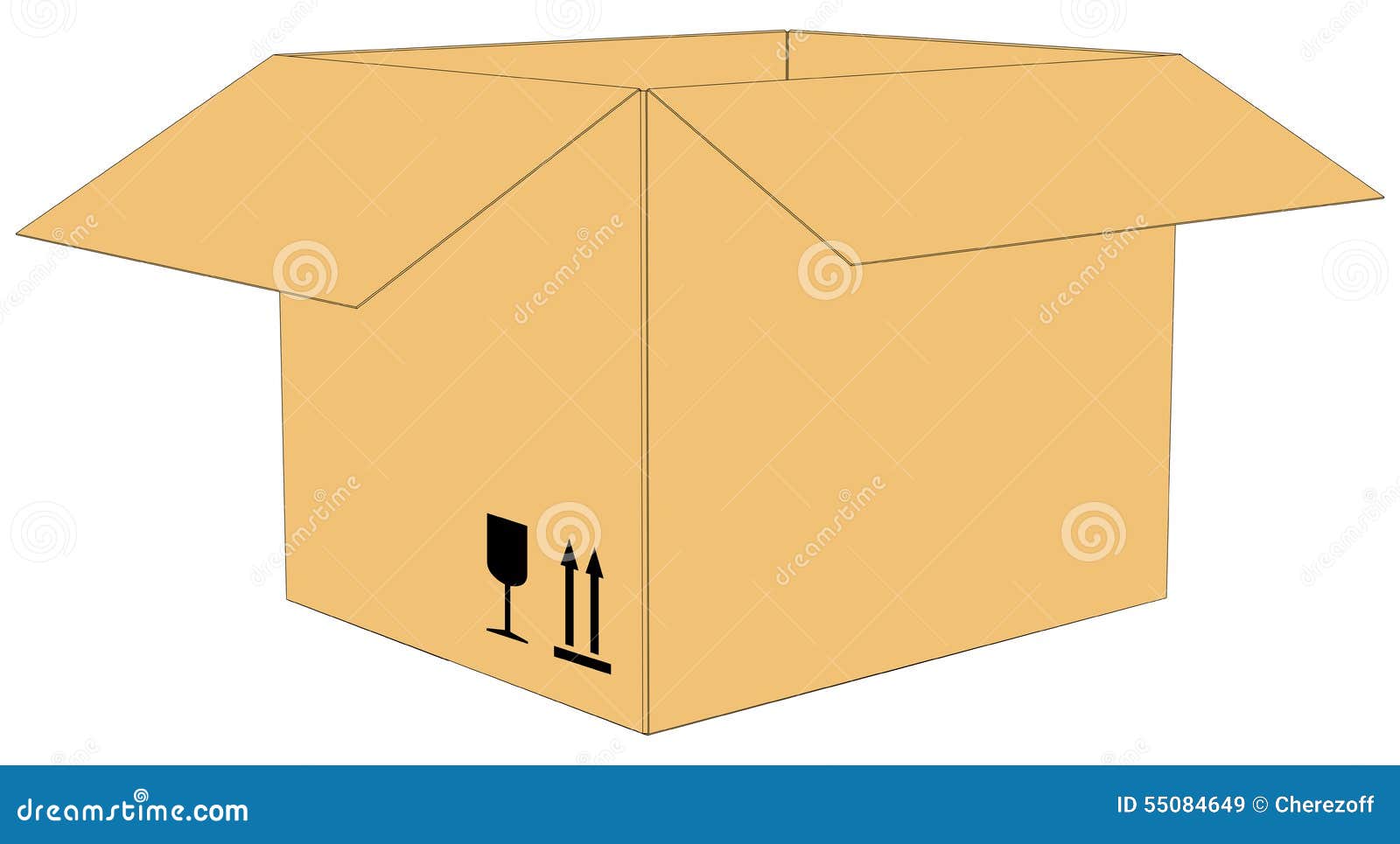 Open Cardboard Box Clip Art