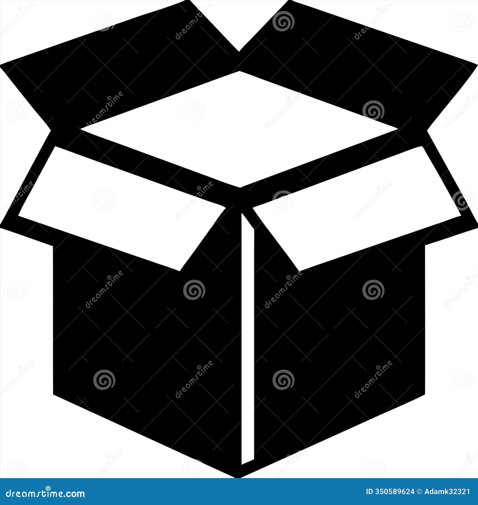 Open Cardboard Box Vector Illustration for Packaging Shipping and ...