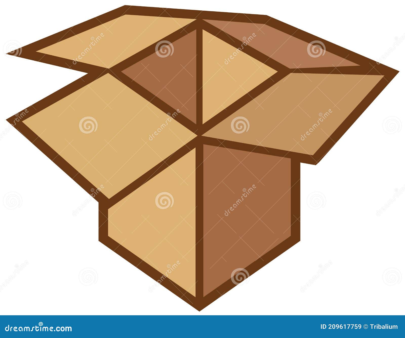 Open Cardboard Box Vector Illustration Stock Illustration ...