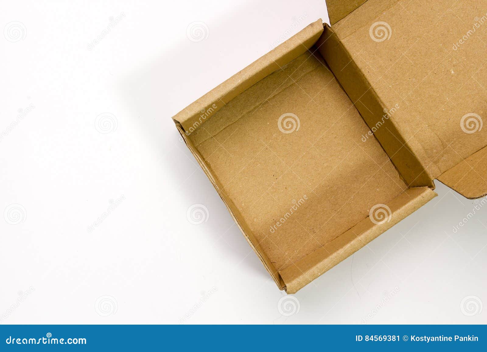 An open cardboard box stock image. Image of post, corrugated - 84569381