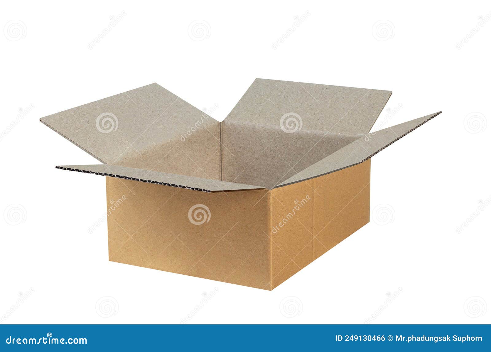 Open cardboard box stock photo. Image of cardboard, brown - 249130466