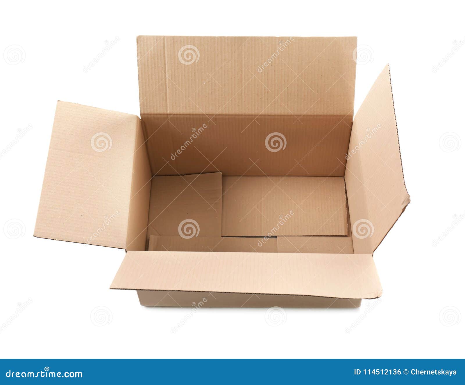 Open Cardboard Box on Background Stock Photo - Image of storage ...