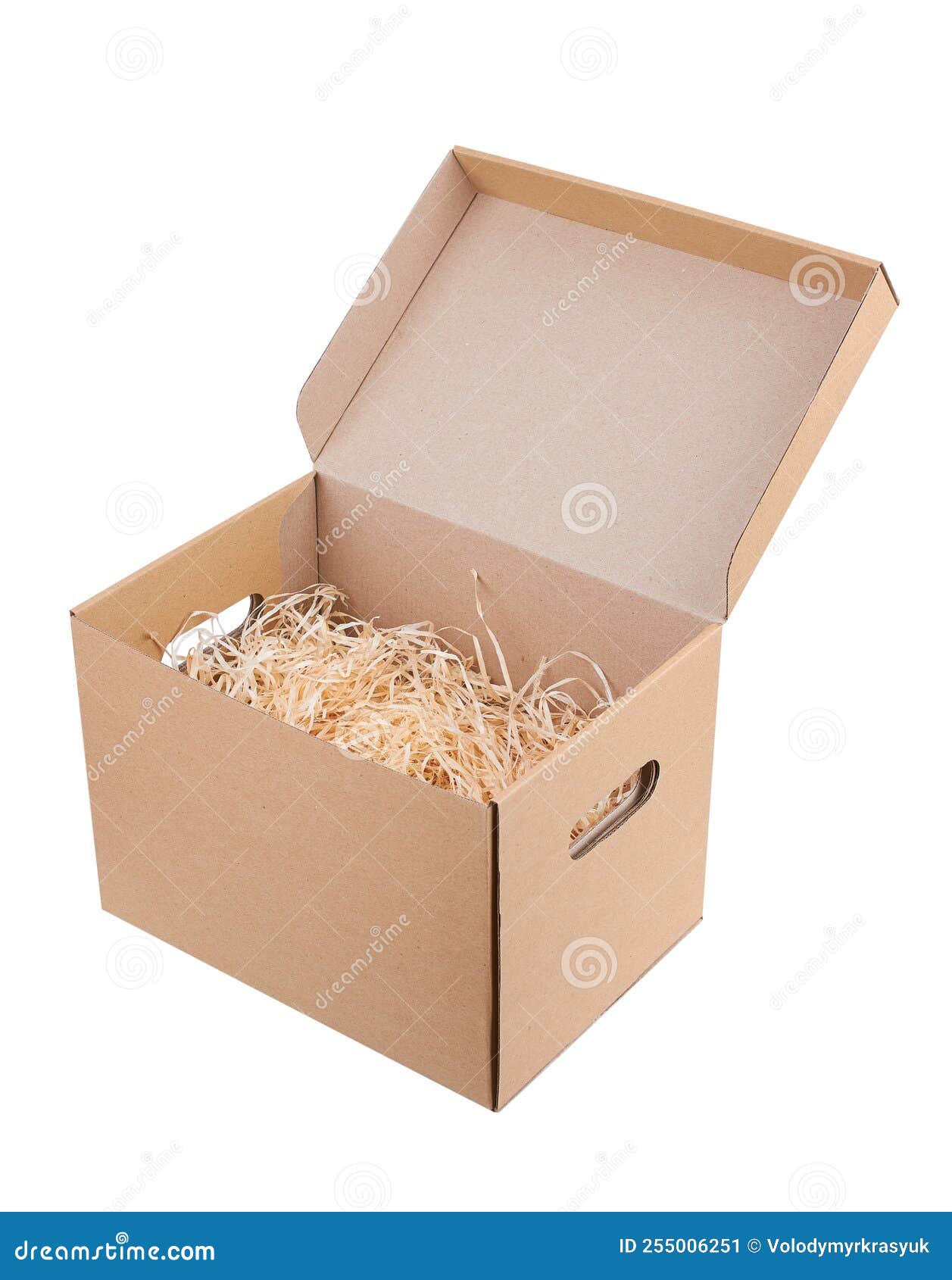 Open Cardboard Box on White Stock Image - Image of transportation, case ...