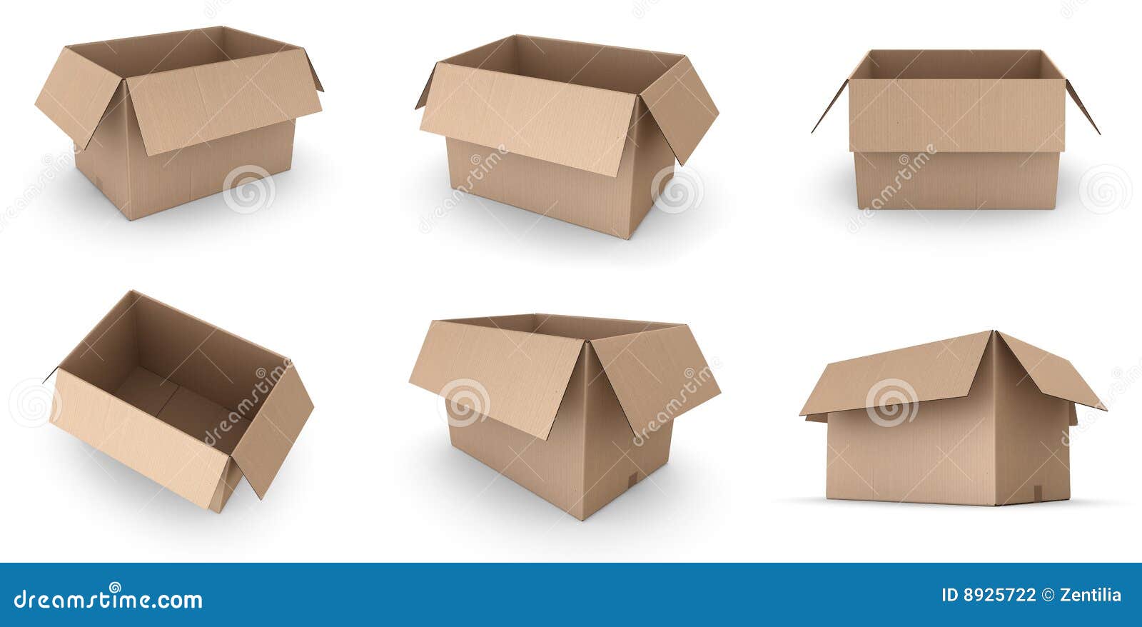 Open cardboard boxes stock illustration. Illustration of empty - 8925722