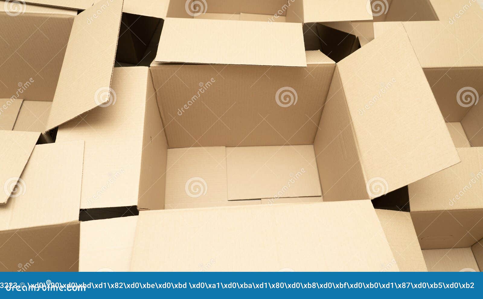 Open Cardboard Boxes Close-up, Cutout for Handle in Cardboard Box Stock ...