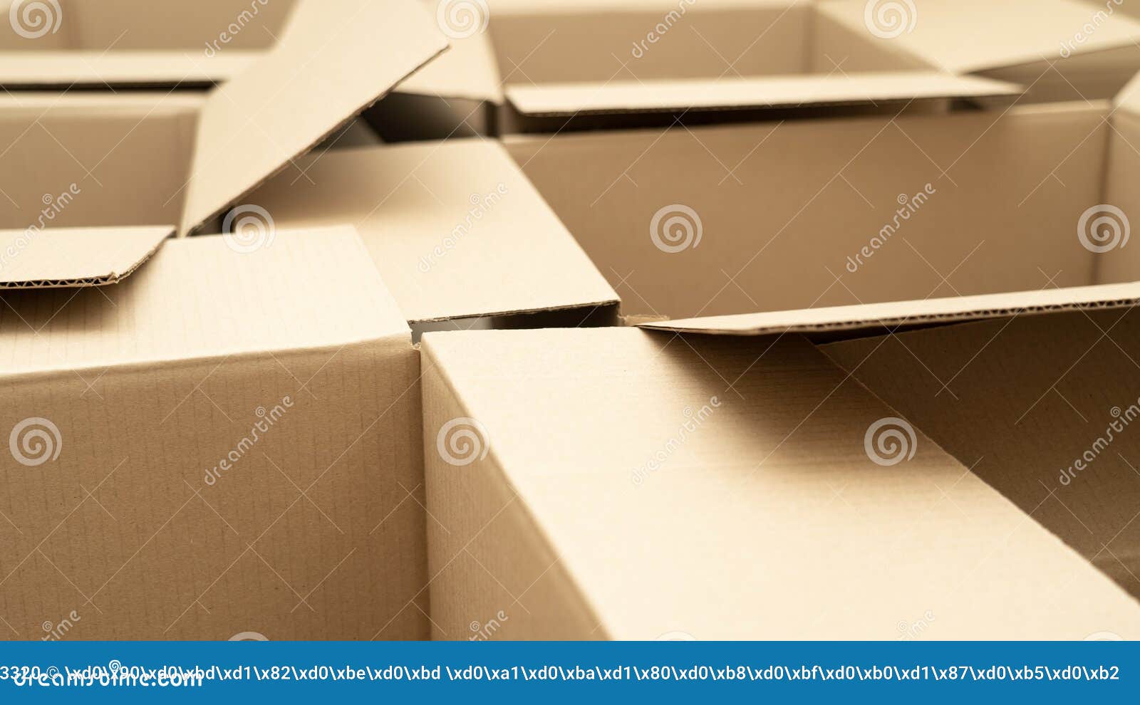 Open Cardboard Boxes Close-up, Cutout for Handle in Cardboard Box Stock ...