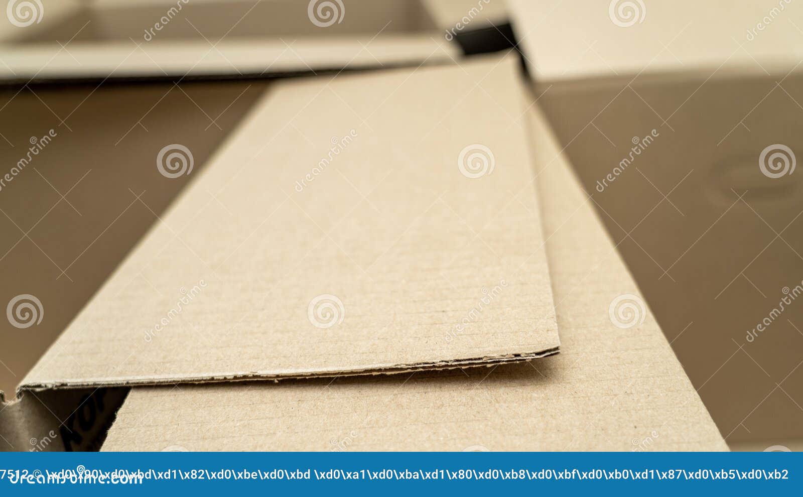 Open Cardboard Boxes Close-up, Cutout for Handle in Cardboard Box Stock ...