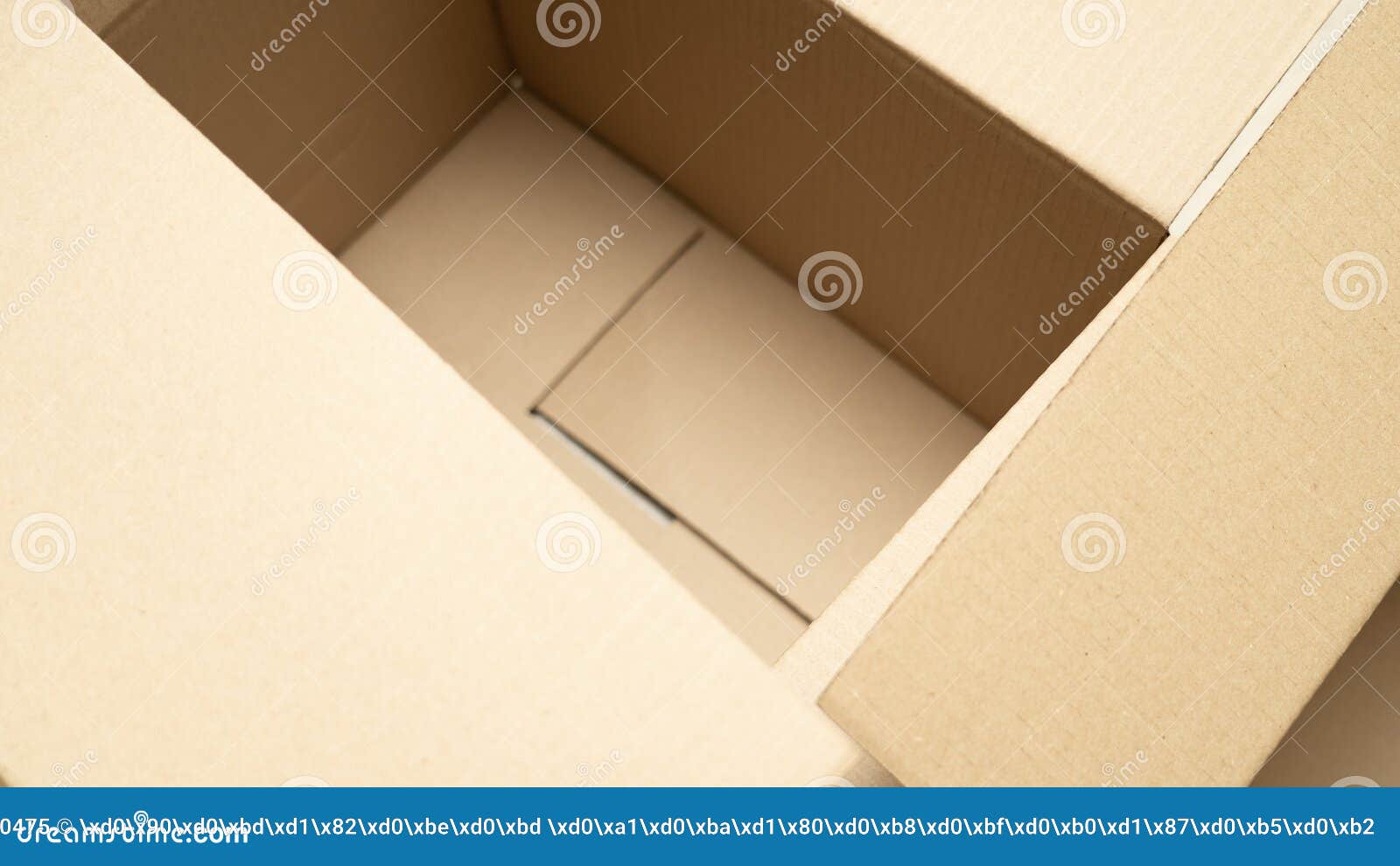 Open Cardboard Boxes Close-up, Cutout for Handle in Cardboard Box Stock ...