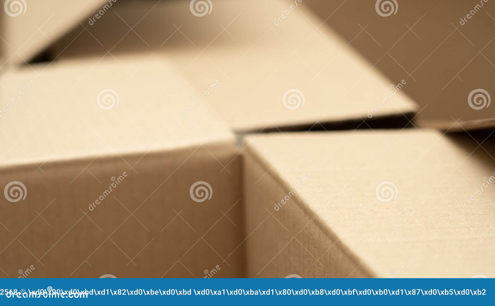 Open Cardboard Boxes Close-up, Cutout for Handle in Cardboard Box Stock ...
