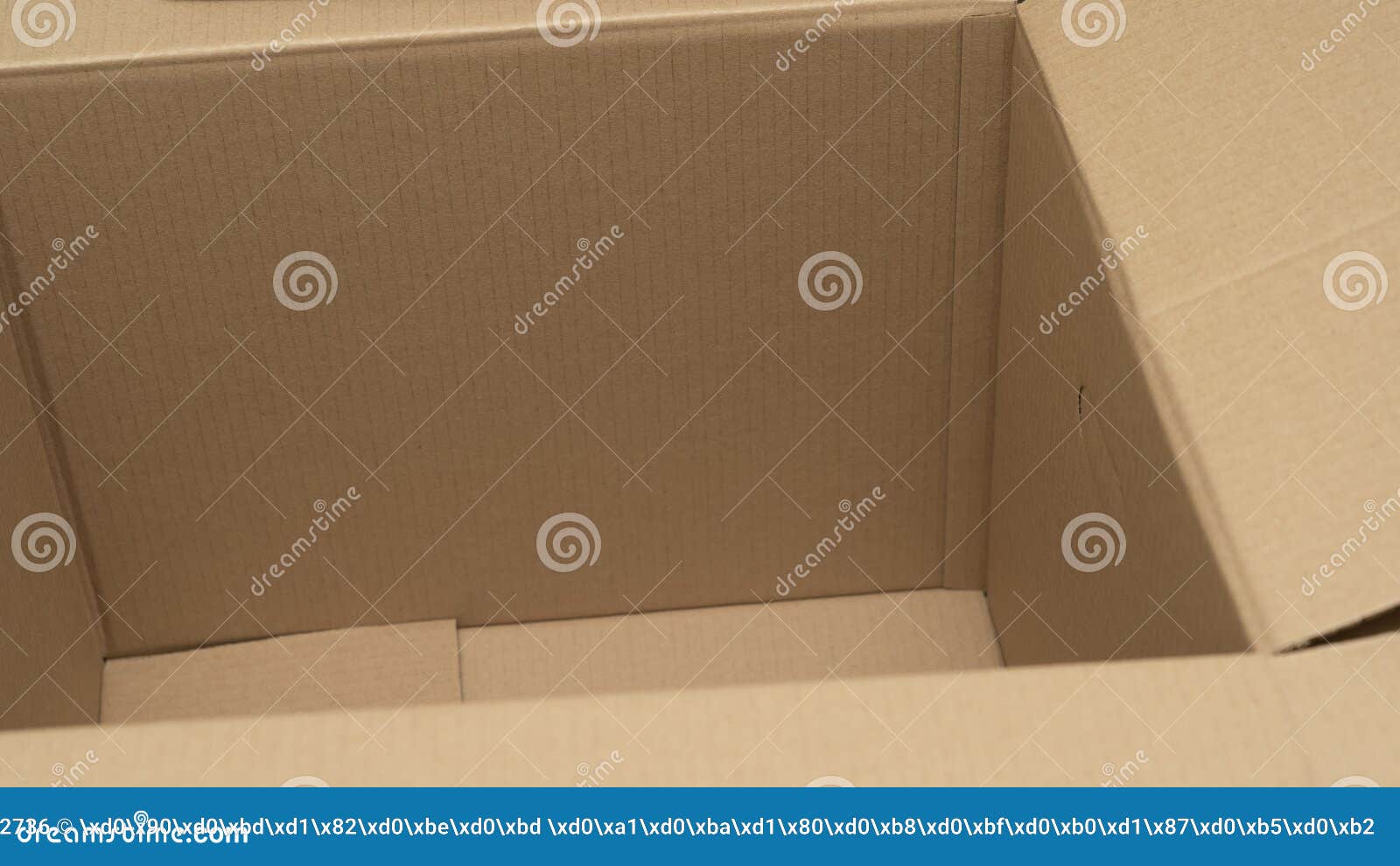 Open Cardboard Boxes Close-up, Cutout for Handle in Cardboard Box Stock ...