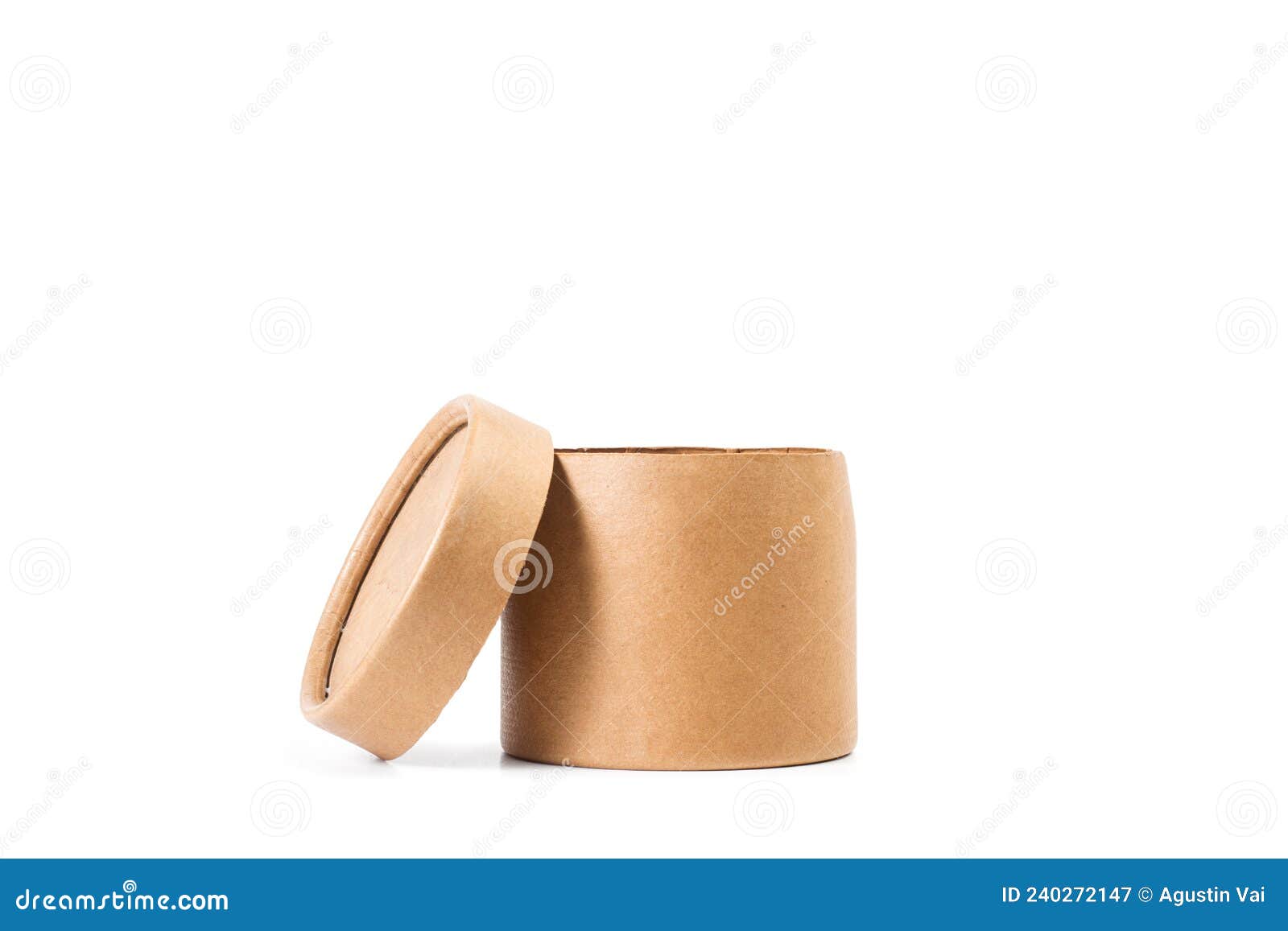 An Open Cardboard Round Box on White Background Stock Image - Image of ...
