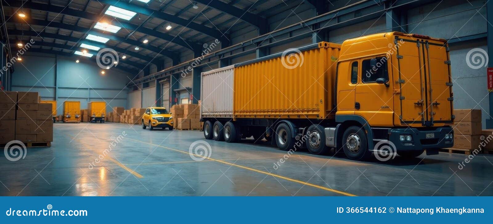 Open Cargo Container Mockup Isolated On Transparent Background Stock ...