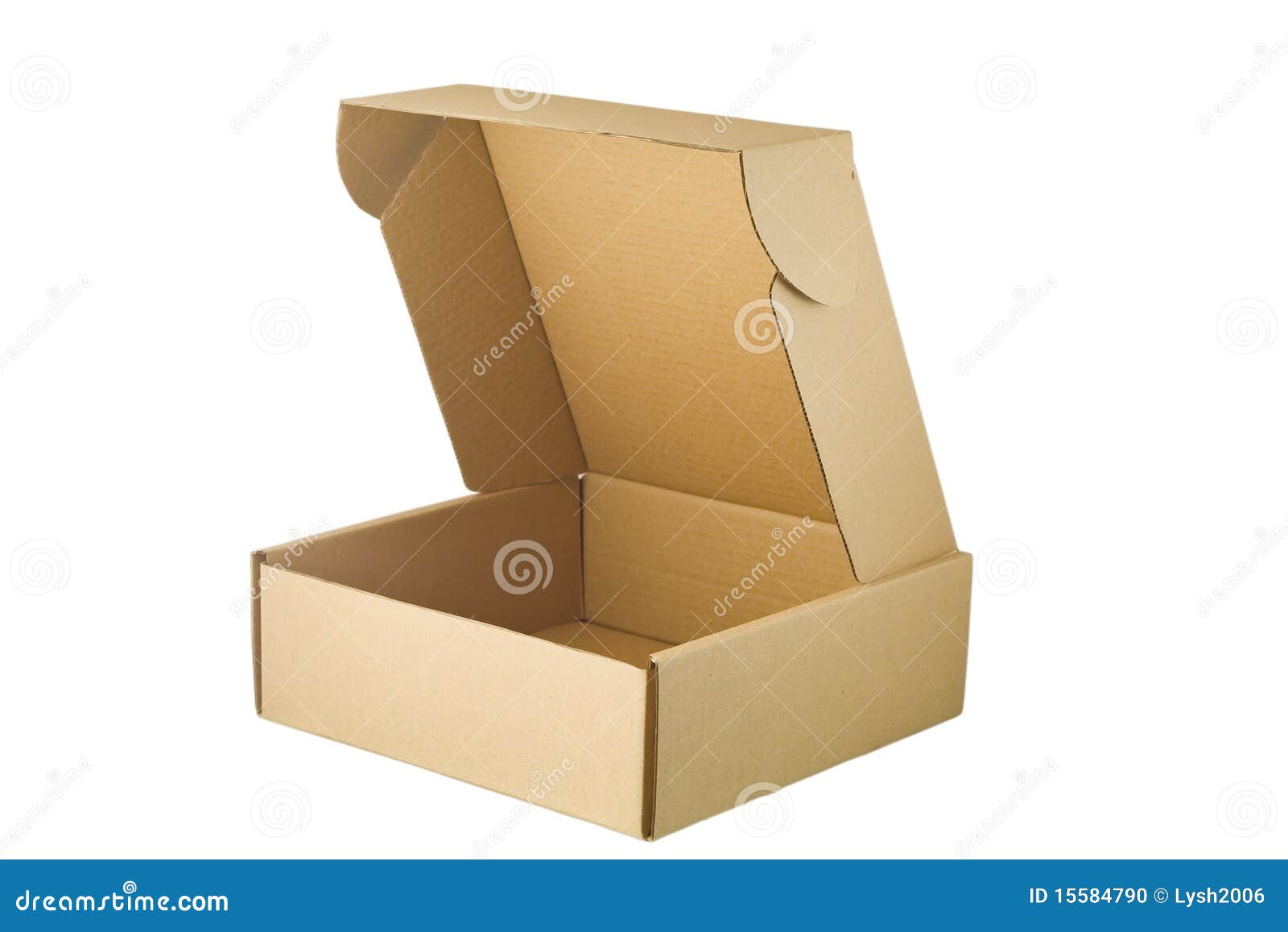 Open Carton Box Made Of Cardboard On A White Background Royalty-Free ...