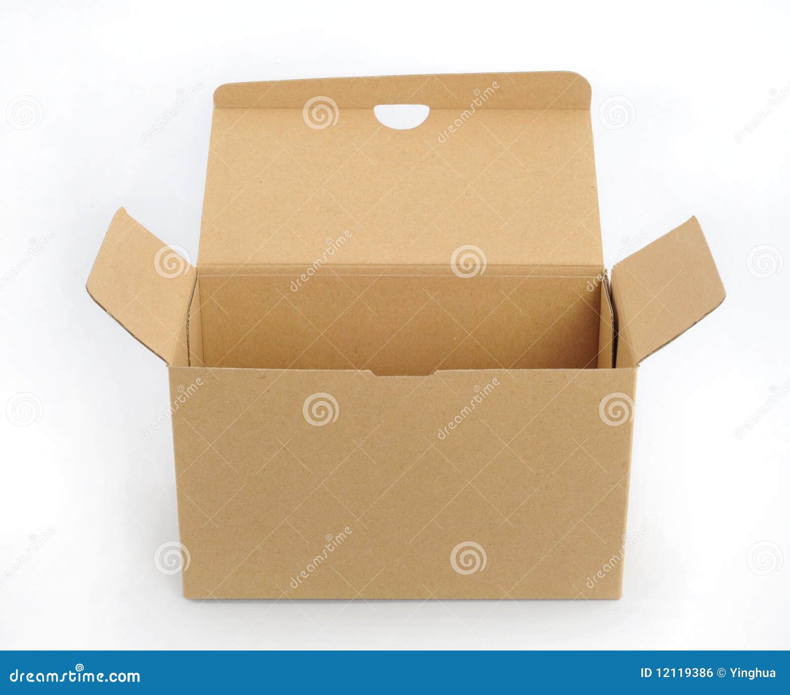 Open Carton Box Made Of Cardboard On A White Background Royalty-Free ...