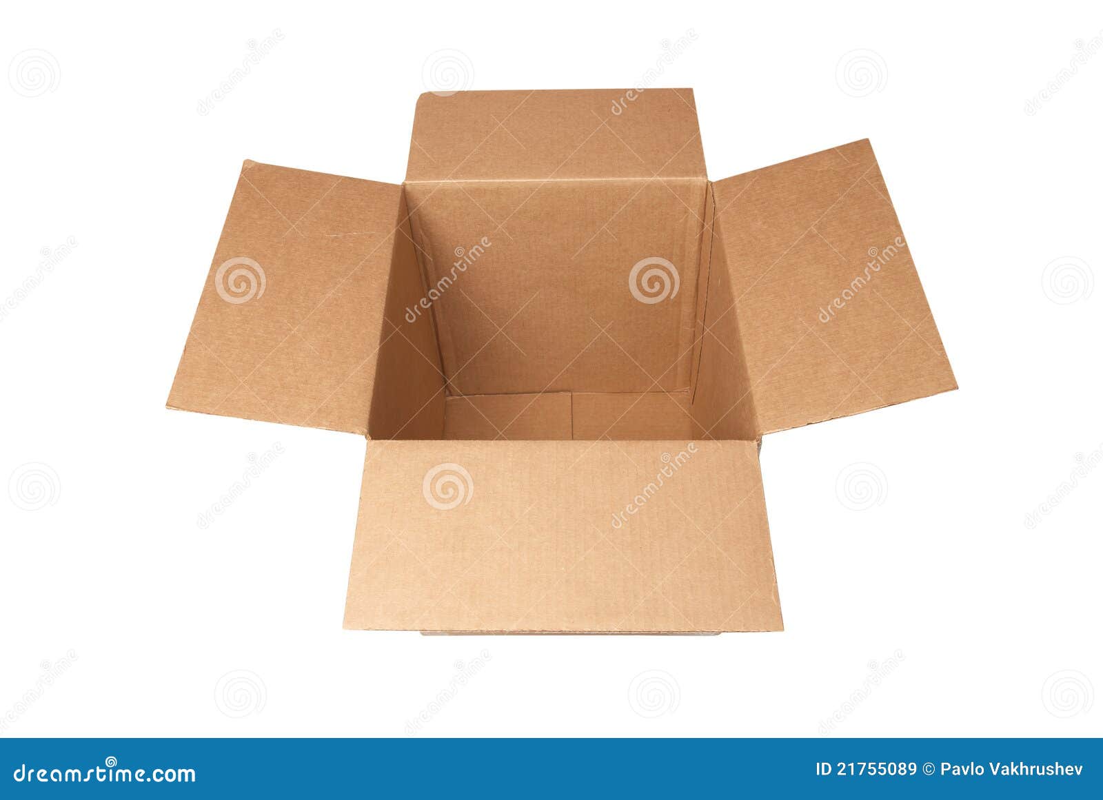 Open Carton Box Made Of Cardboard On A White Background Royalty-Free ...