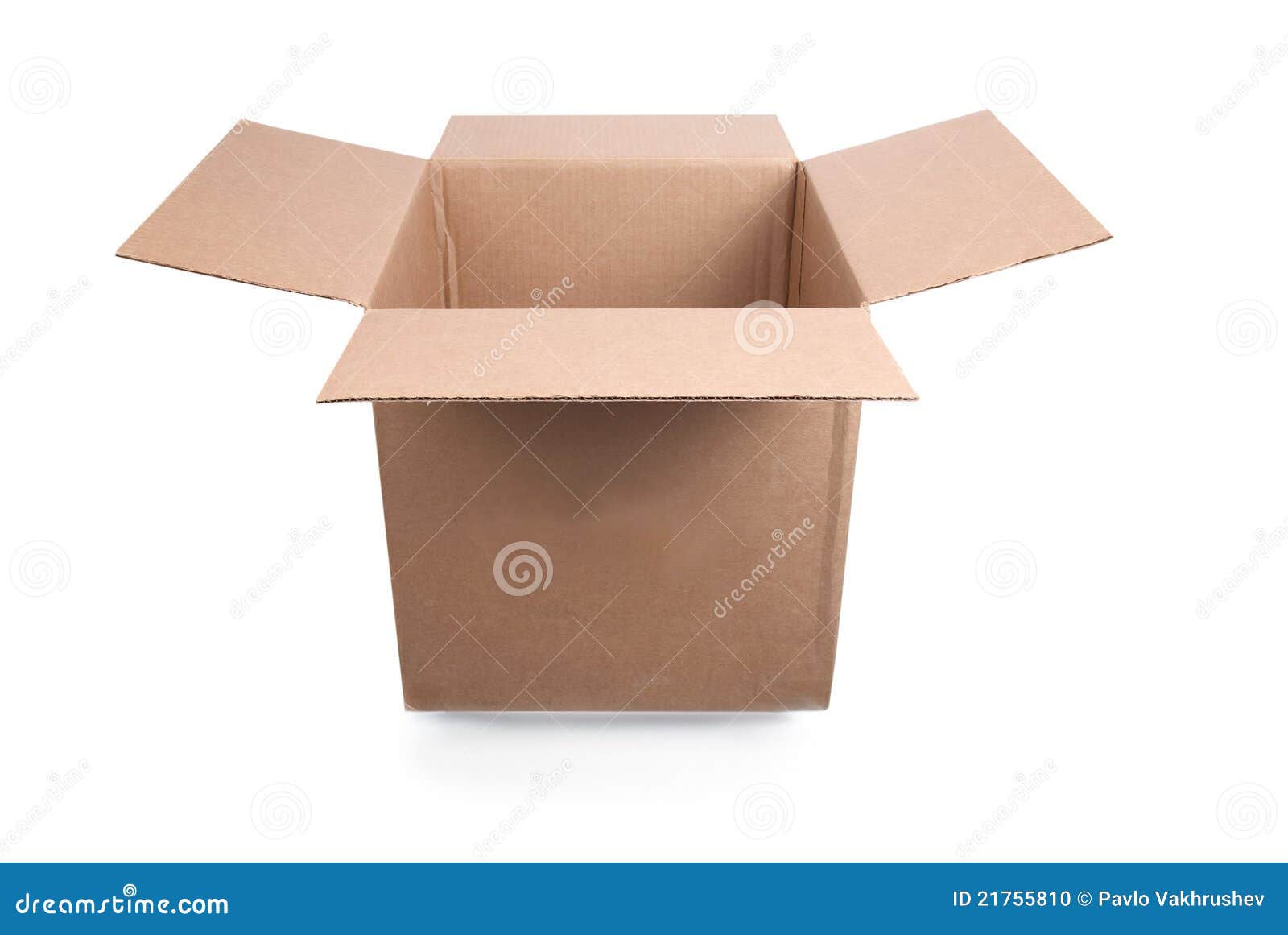 Open Carton Box Made Of Cardboard On A White Background Royalty-Free ...