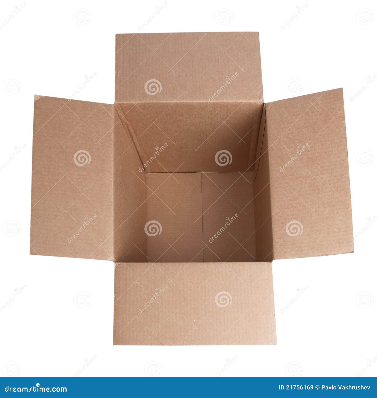 Open Carton Box Made Of Cardboard On A White Background Royalty-Free ...
