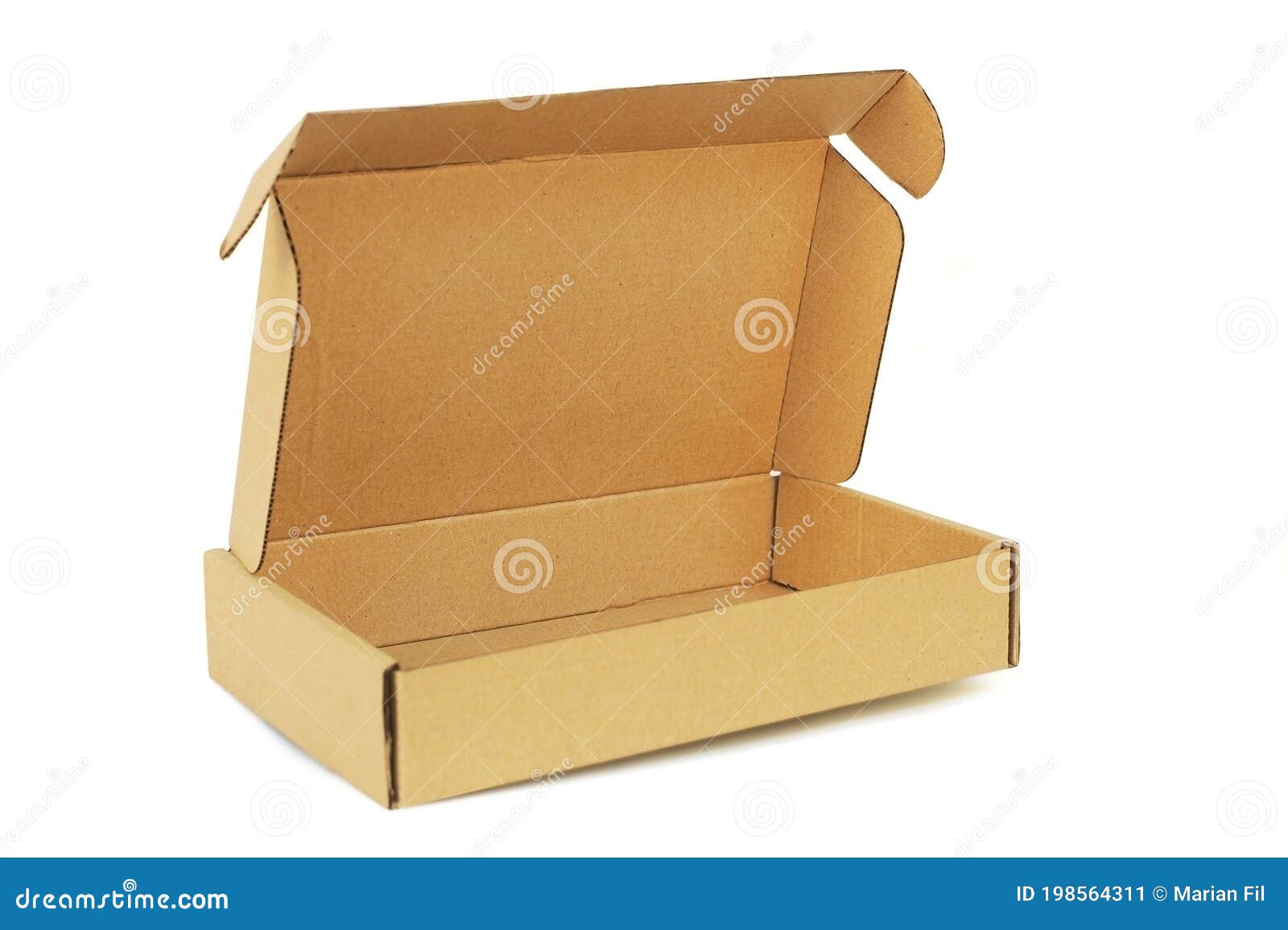 Open Carton Box Made Of Cardboard On A White Background Royalty-Free ...