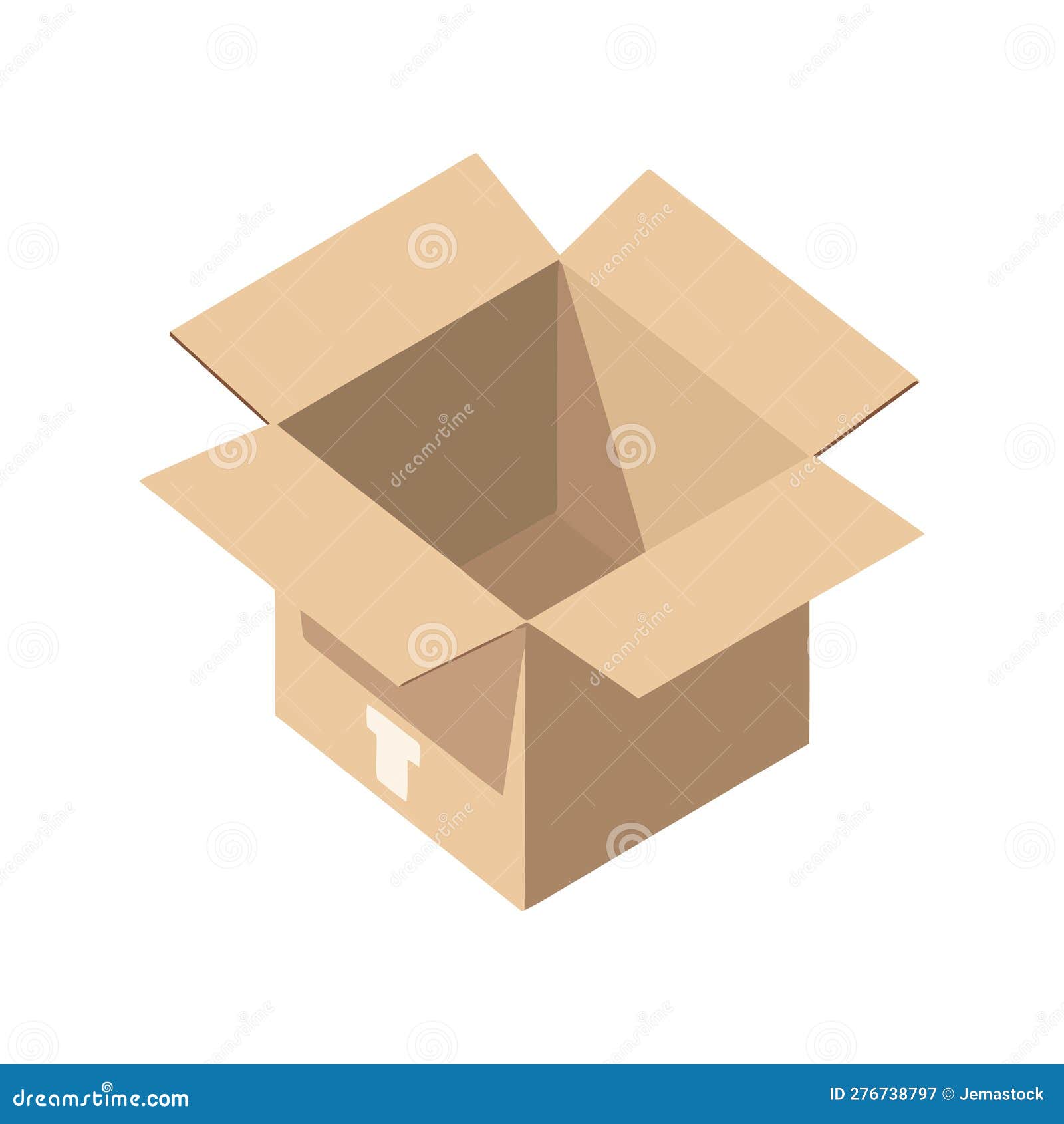 Open carton box stock vector. Illustration of cargo - 276738797