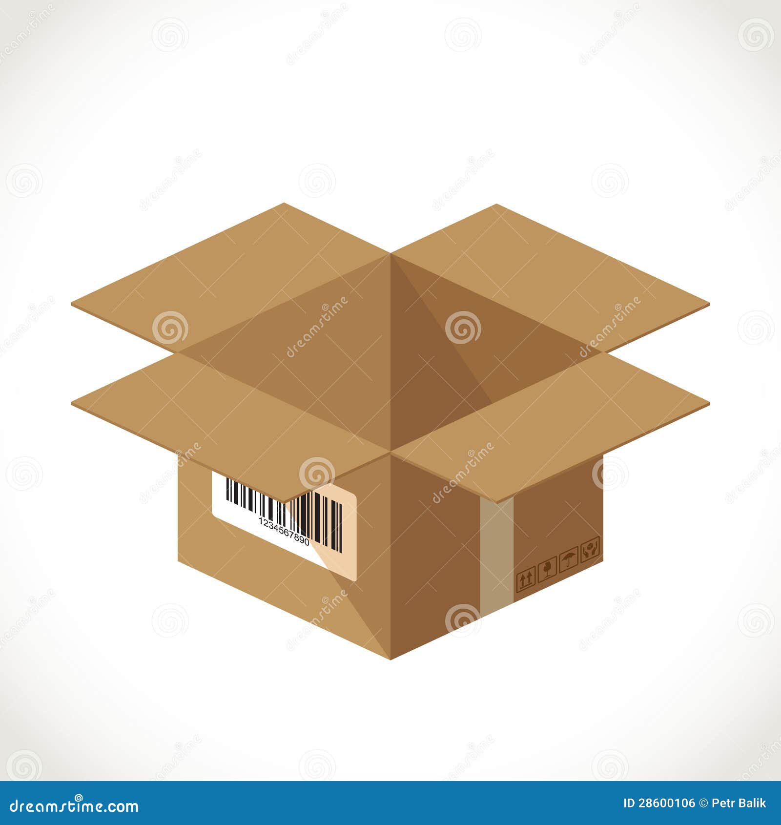 Open carton paper box stock illustration. Illustration of carton - 28600106