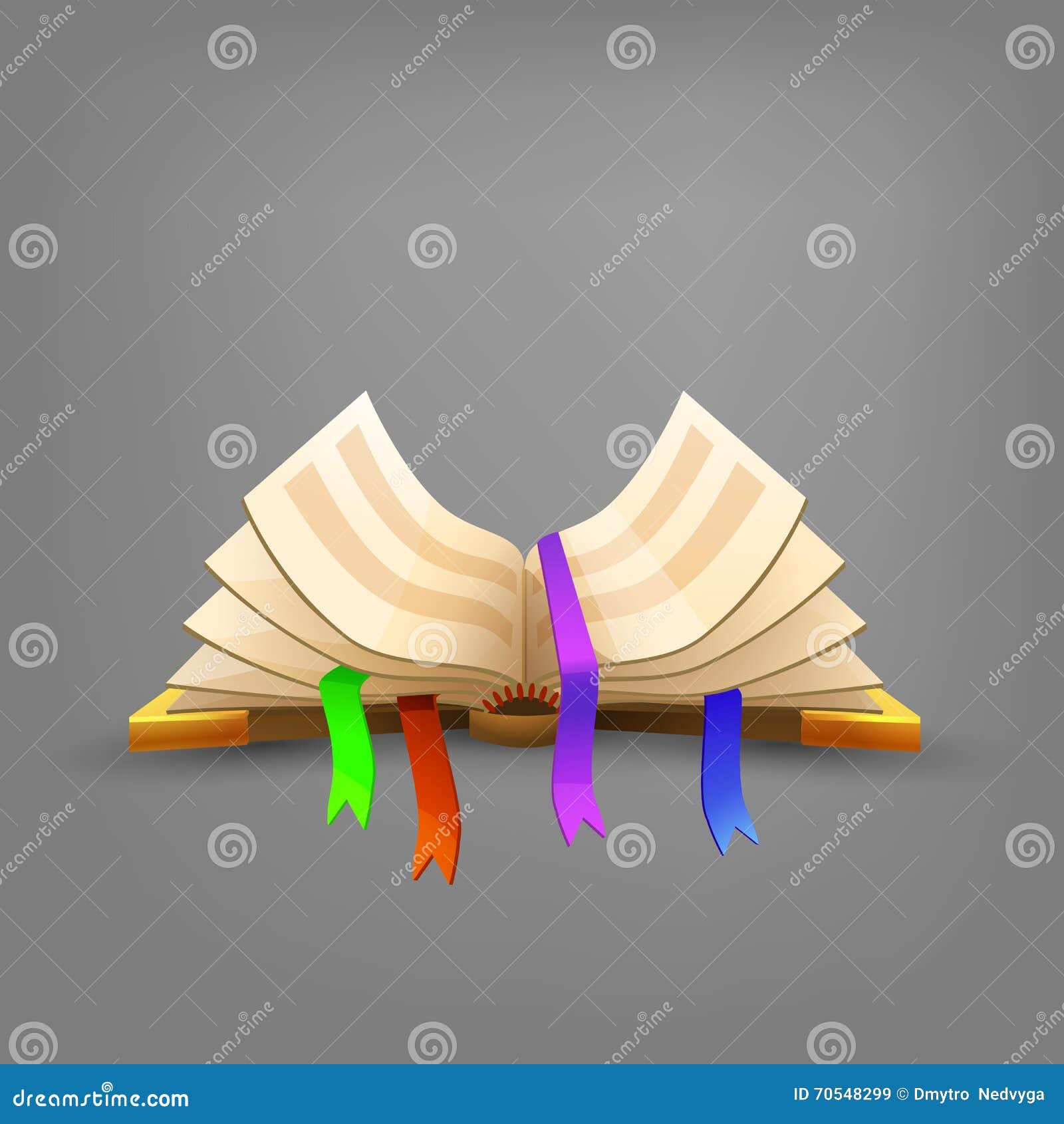 Open cartoon book. stock vector. Illustration of isolated - 70548299