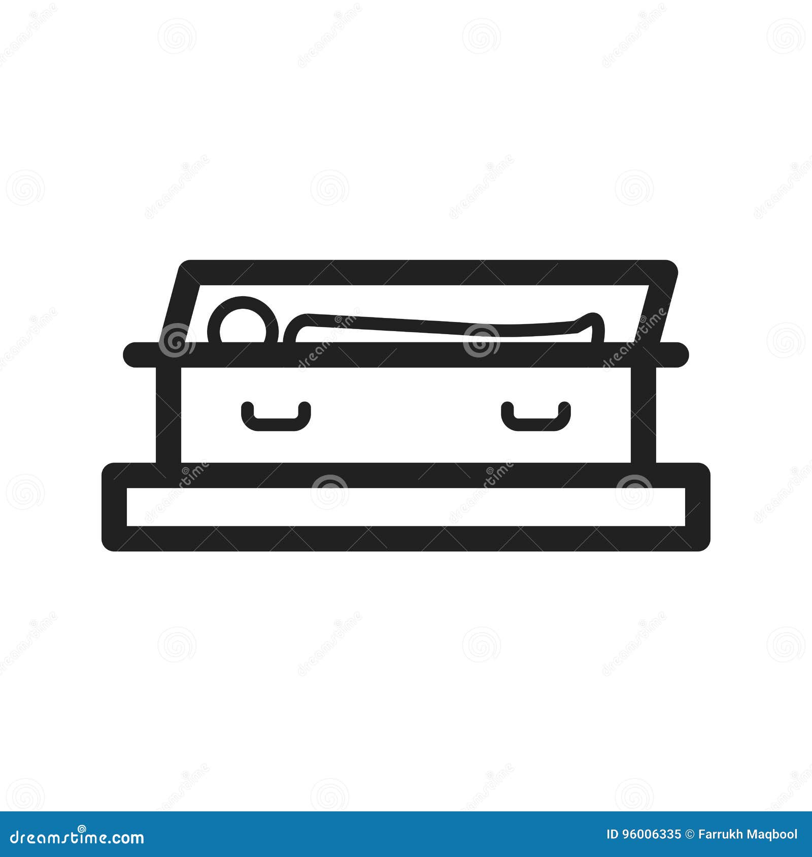 Open Casket stock vector. Illustration of vector, open - 96006335