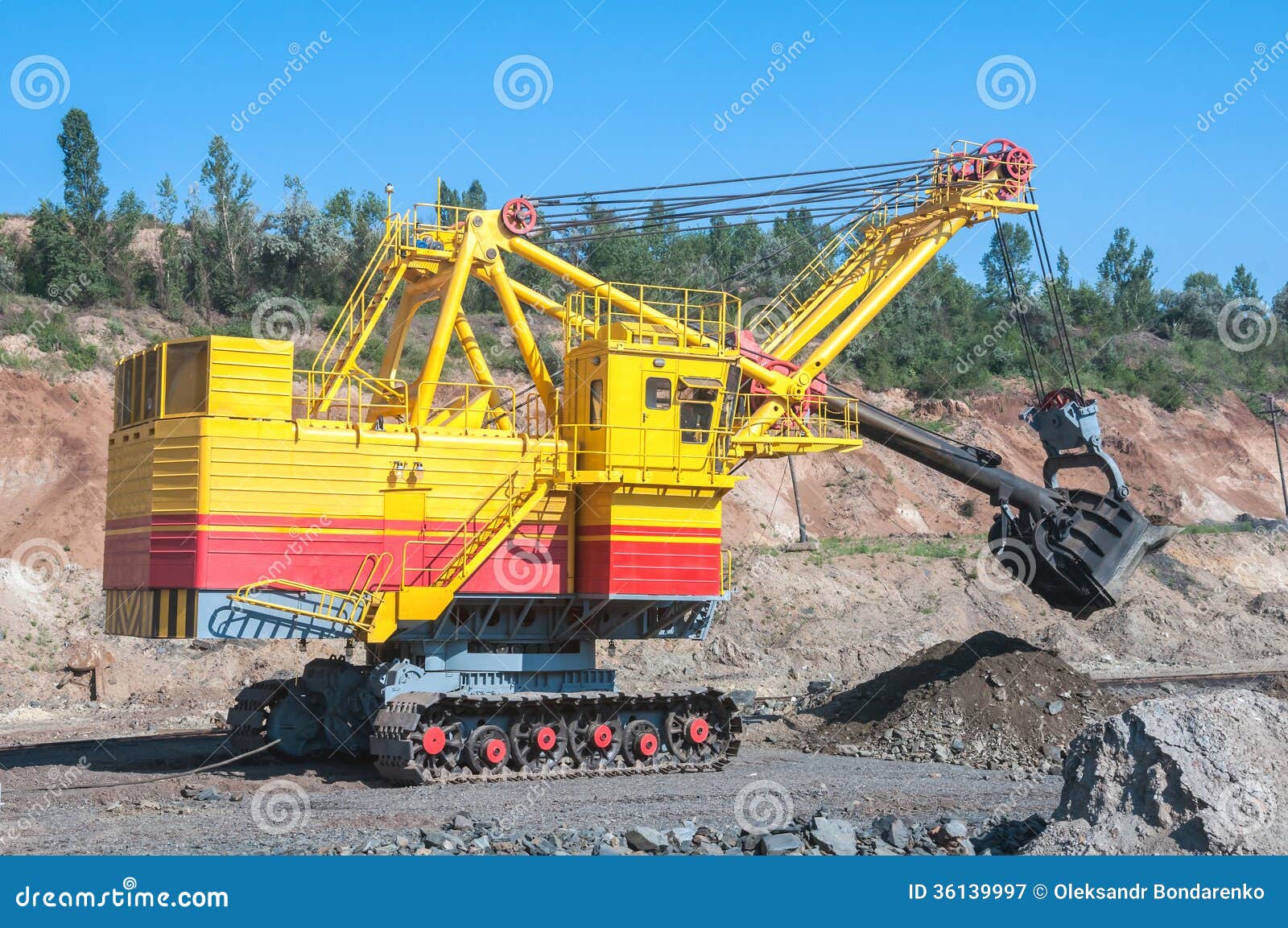 Open cast mine stock image. Image of ferric, freight - 36139997