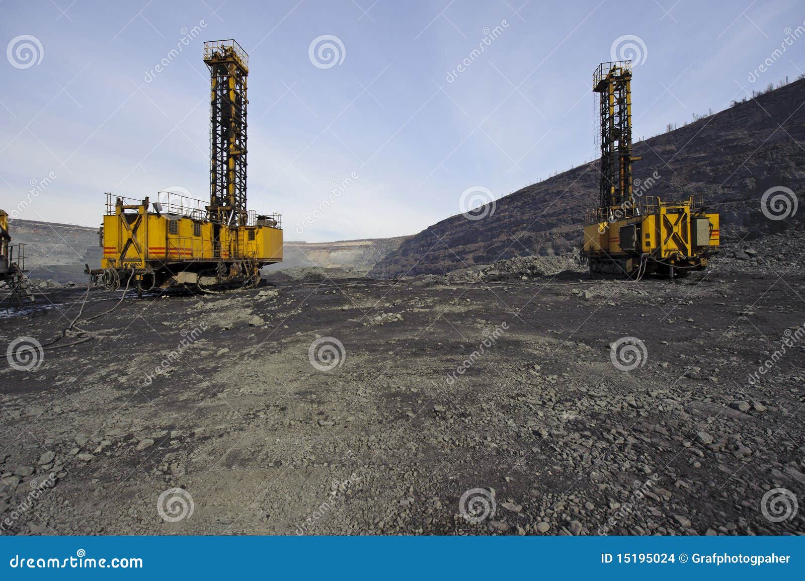 Open-cast Mine, Extraction of Iron Ore Stock Photo - Image of borer ...