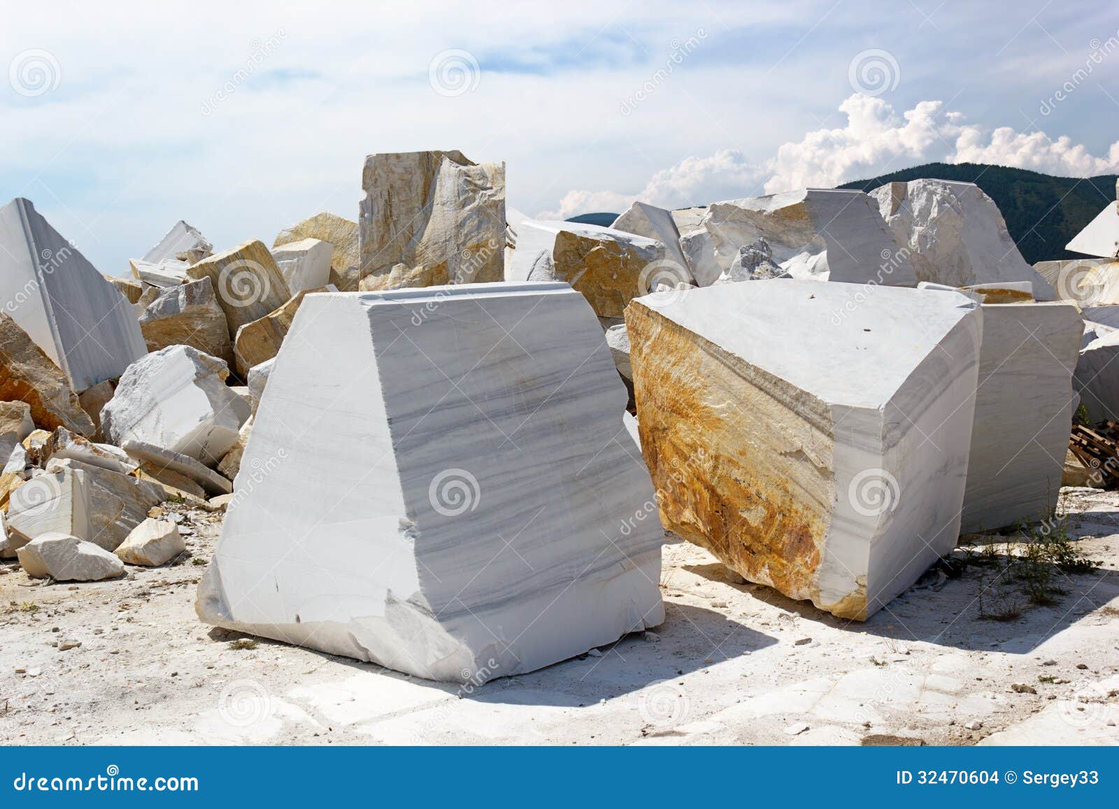 Open-cast Mine on Marble Extraction Stock Photo - Image of building ...