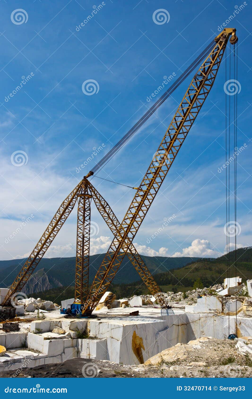 Open-cast Mine on Marble Extraction Stock Photo - Image of mechanism ...