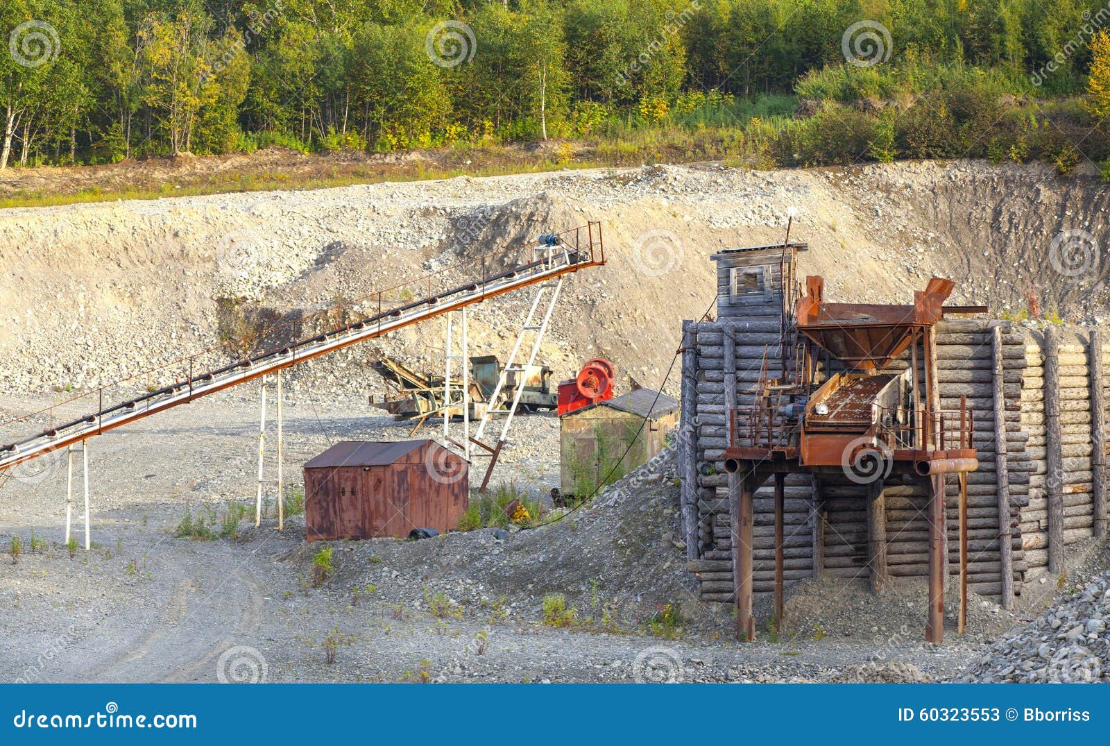 Open-cast Mine on Mining Operations in Wood Stock Image - Image of ...