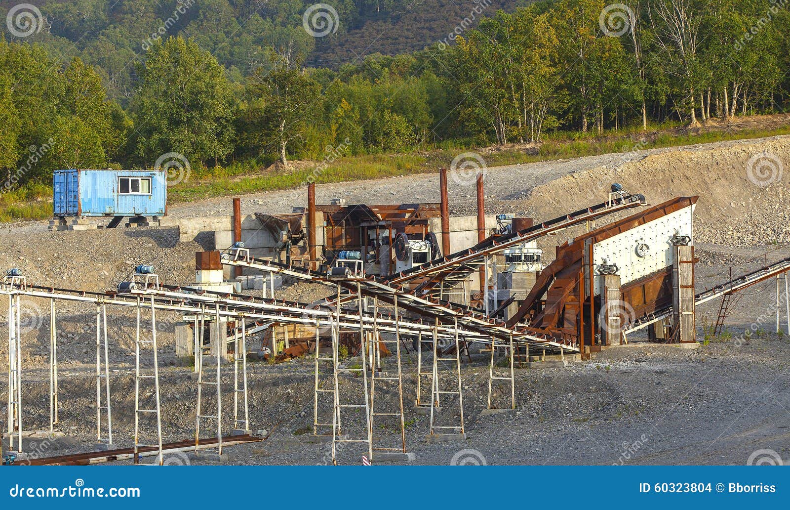 Open-cast Mine on Mining Operations in Wood Stock Photo - Image of ...