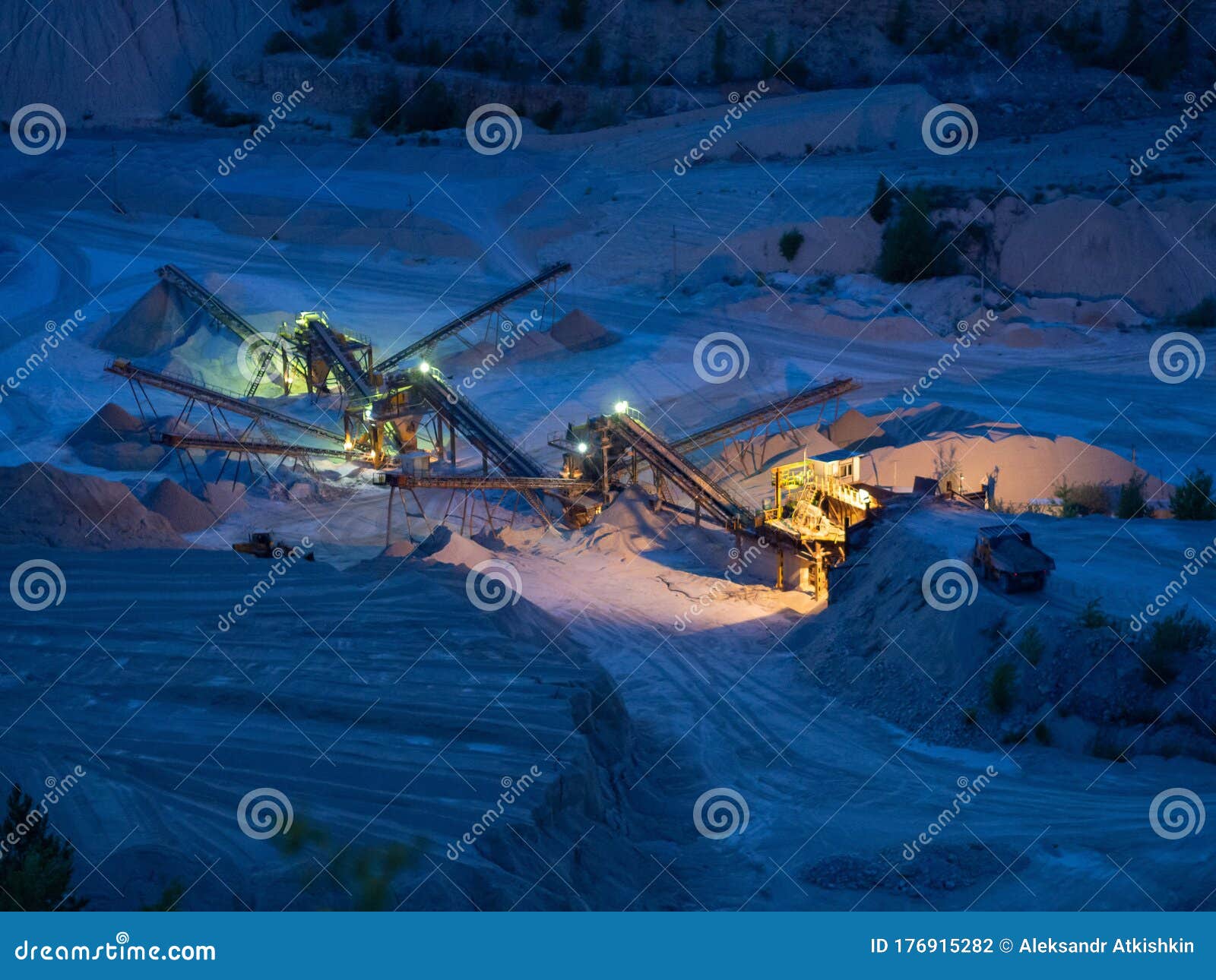 Open cast mine stock photo. Image of loader, delf, borrow - 176915282