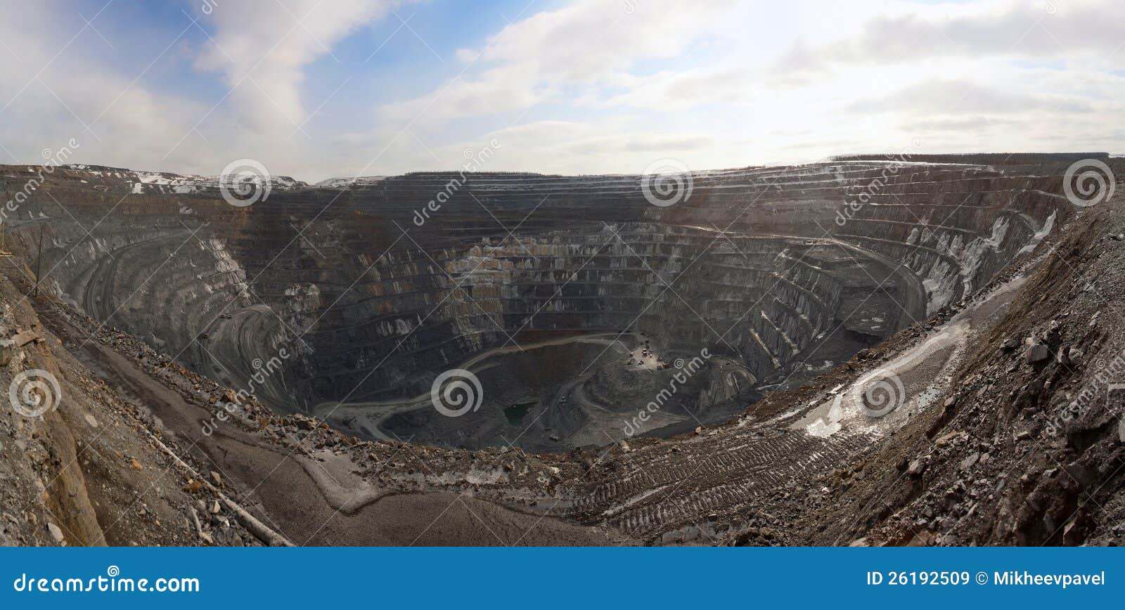 Open-cast mine, panorama stock image. Image of digging - 26192509