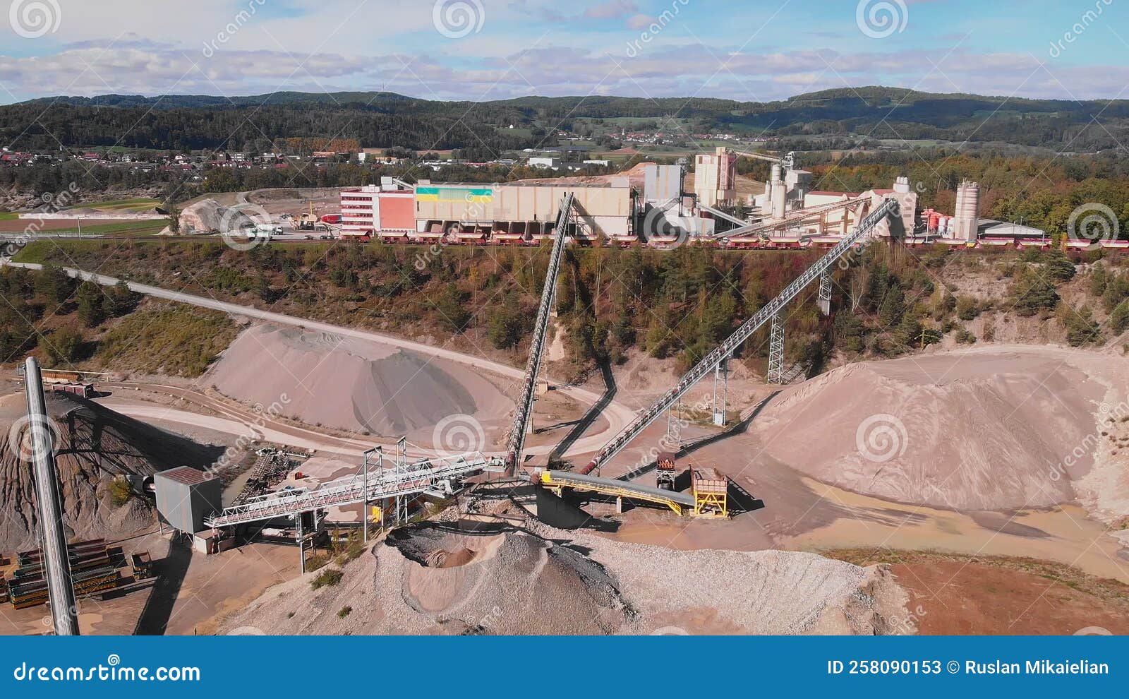 Open Cast Mining Quarry. Iron Ore Mining in Open Pit. Construction ...