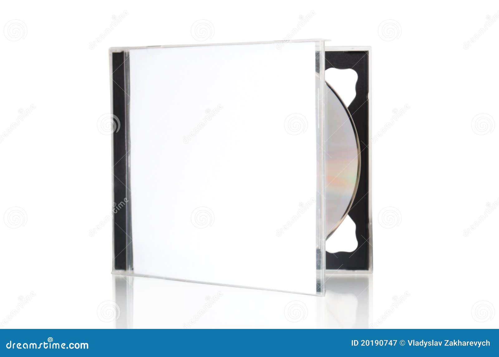 Open CD box with disc stock image. Image of template - 20190747