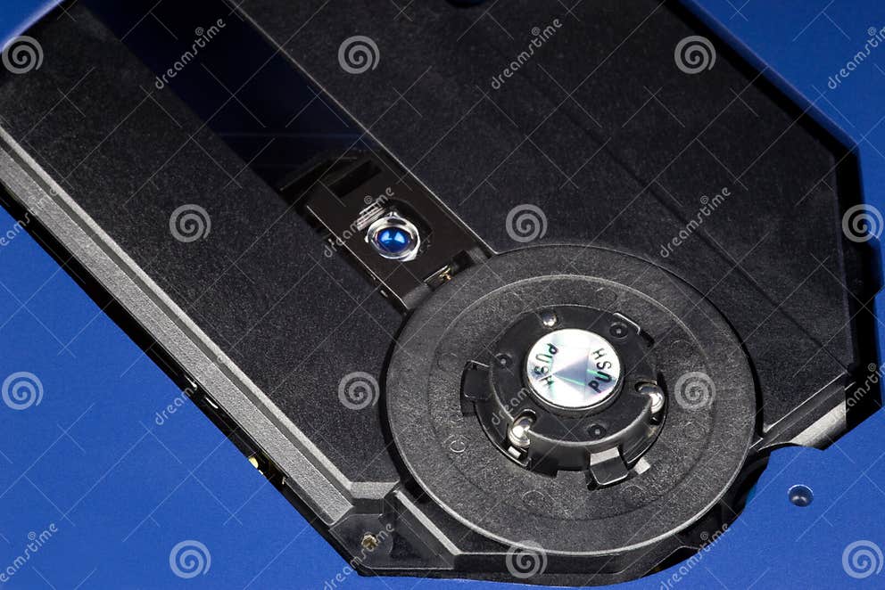 Open CD Player Showing Laser and Spindle Stock Photo - Image of stereo ...