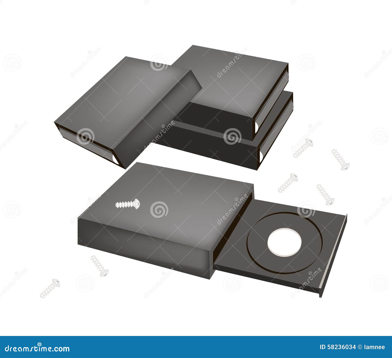 Open CD-ROM Disk Drive for Desktop Computer Stock Vector - Illustration ...