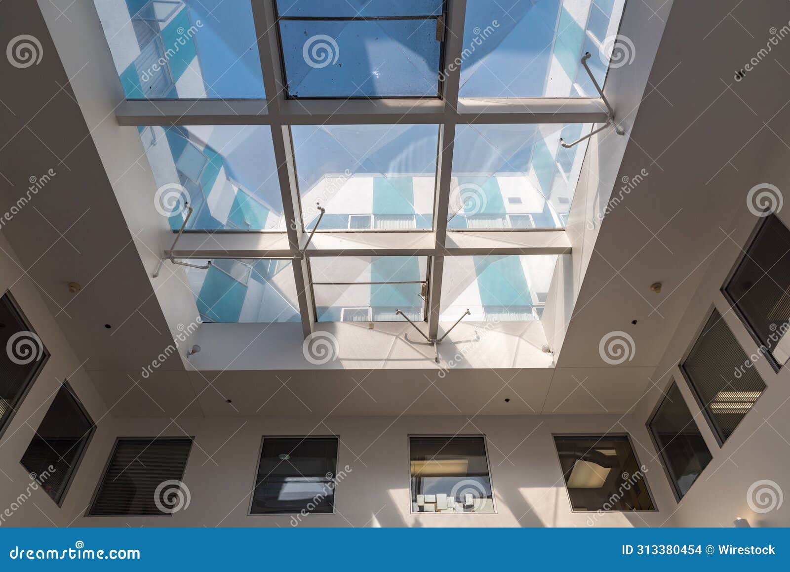 Open Ceiling Inside an Office Building Editorial Stock Image - Image of ...