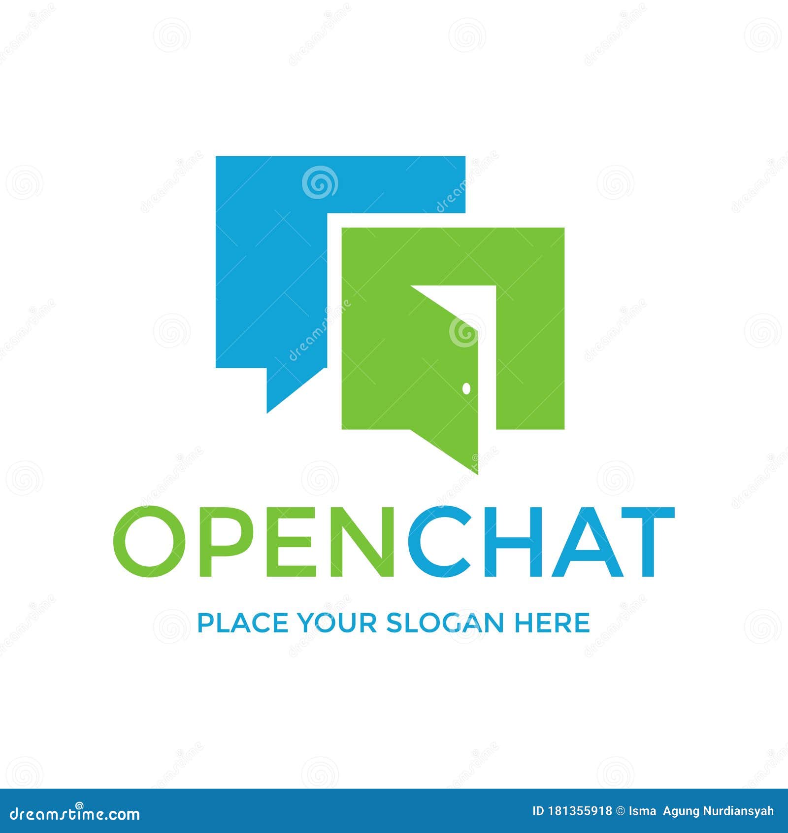 Open Chat Vector Logo Template Use Door Symbol. this Design Suitable ...